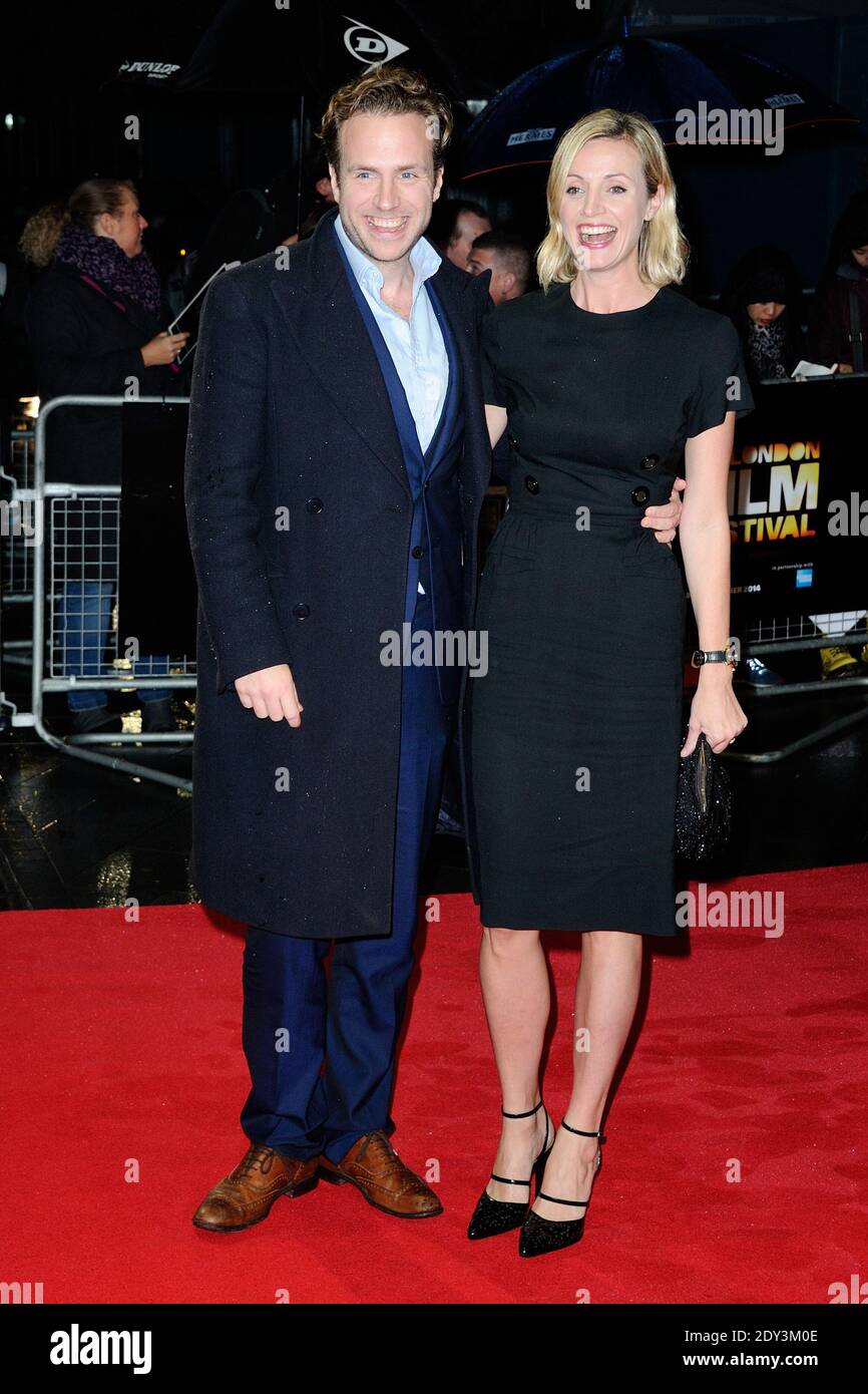 Rafe Spall and Elize du Toit attending the X+Y Premiere during the BFI ...