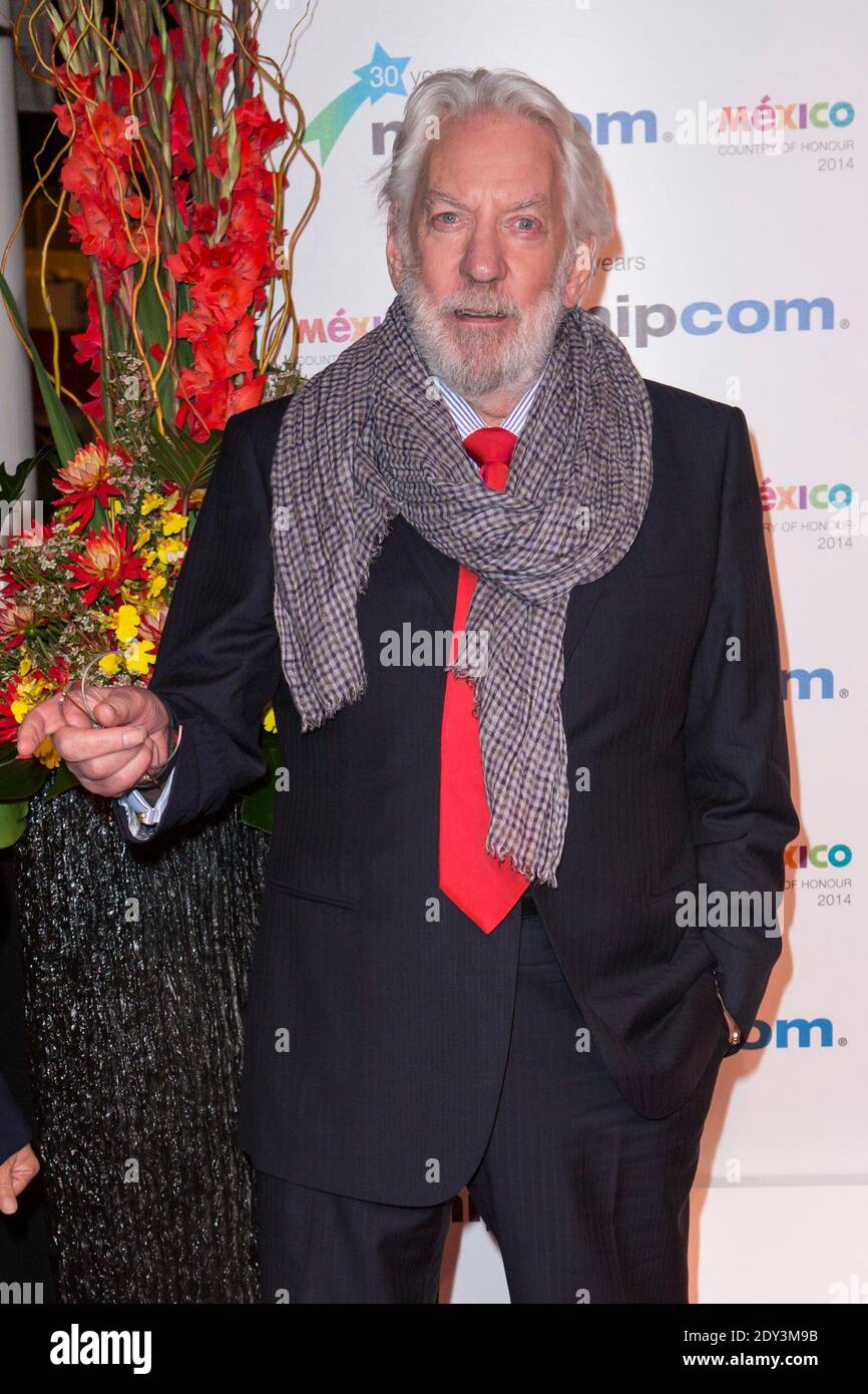 Donald Sutherland walking the red carpet at the MIPCOM Opening party ...