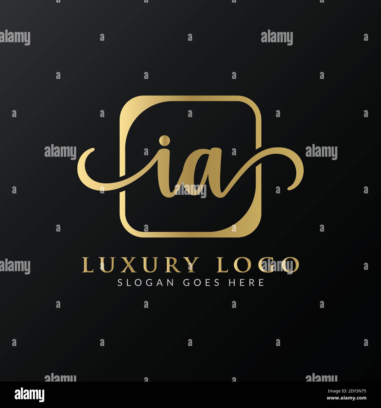 Initial IA letter Logo Design vector Template. Abstract Luxury Letter ...