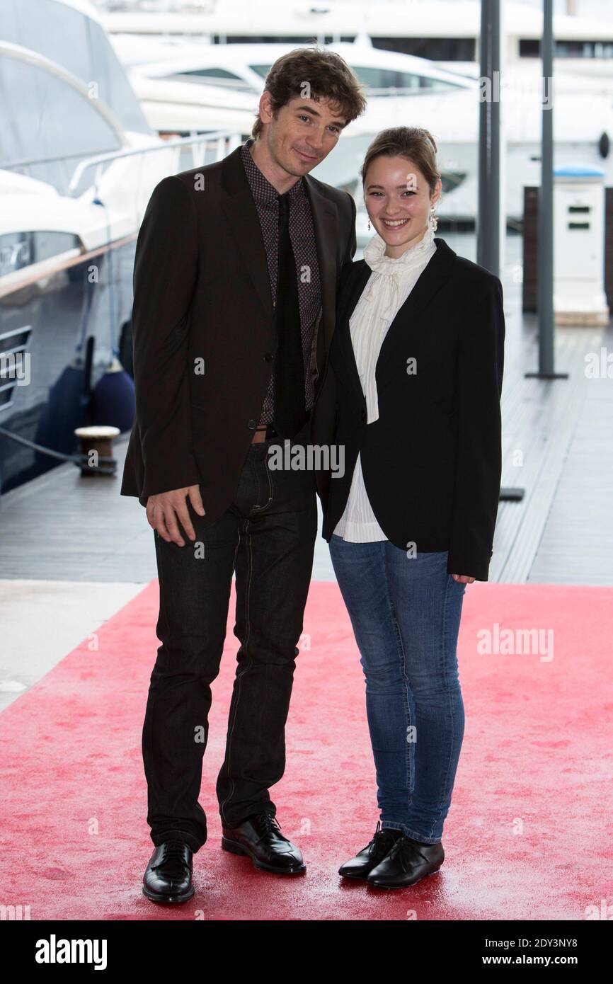 Marianne Fortier, Sebastien Delorme of Le berceau des anges posing at a ...