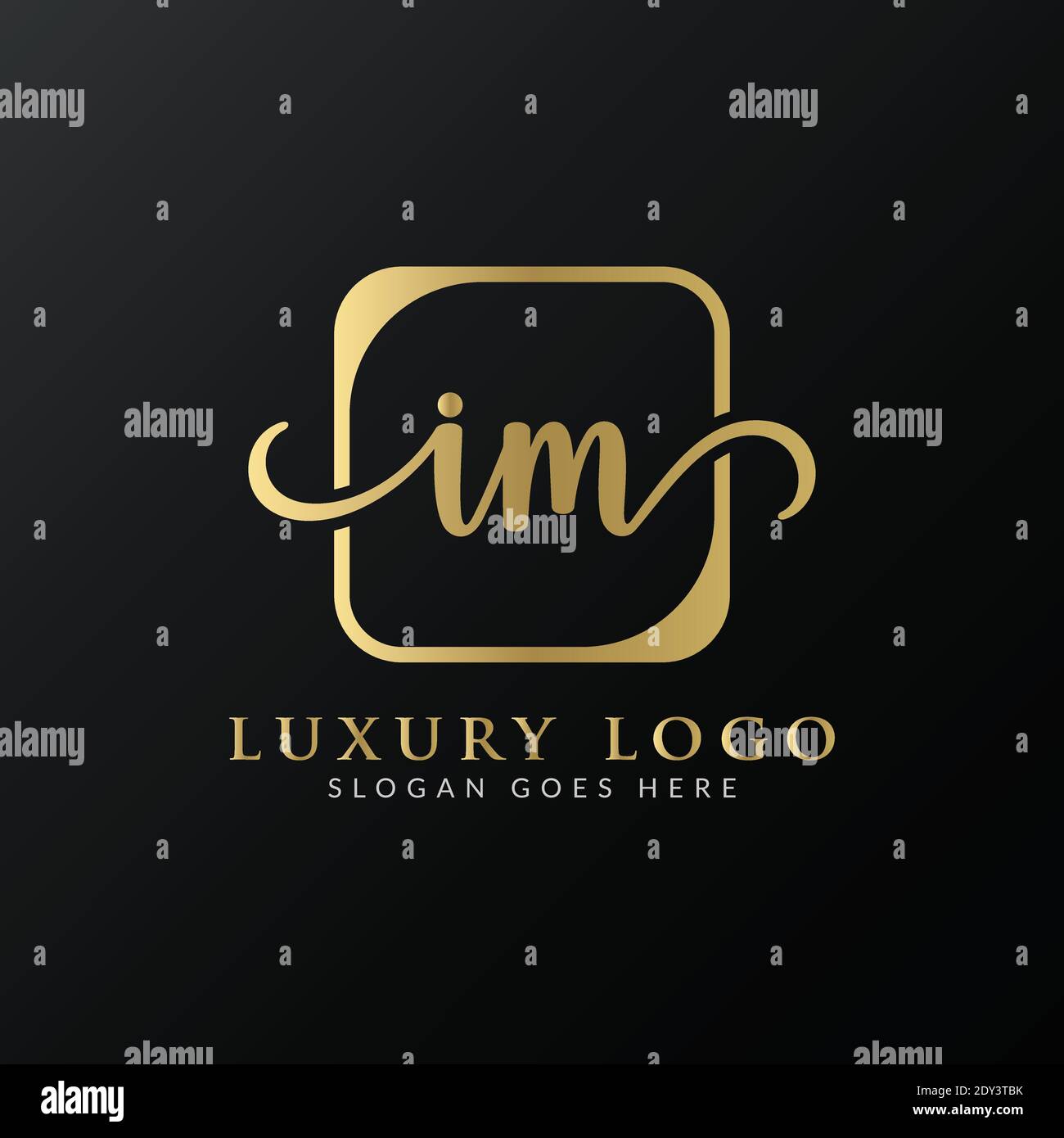 Initial IM letter Logo Design vector Template. Abstract Luxury Letter ...