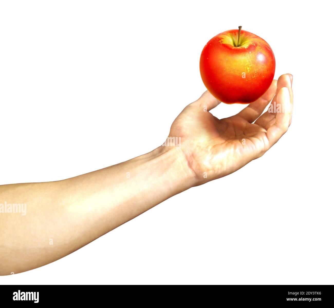 Human hand holding apple close up Cut Out Stock Images & Pictures - Alamy