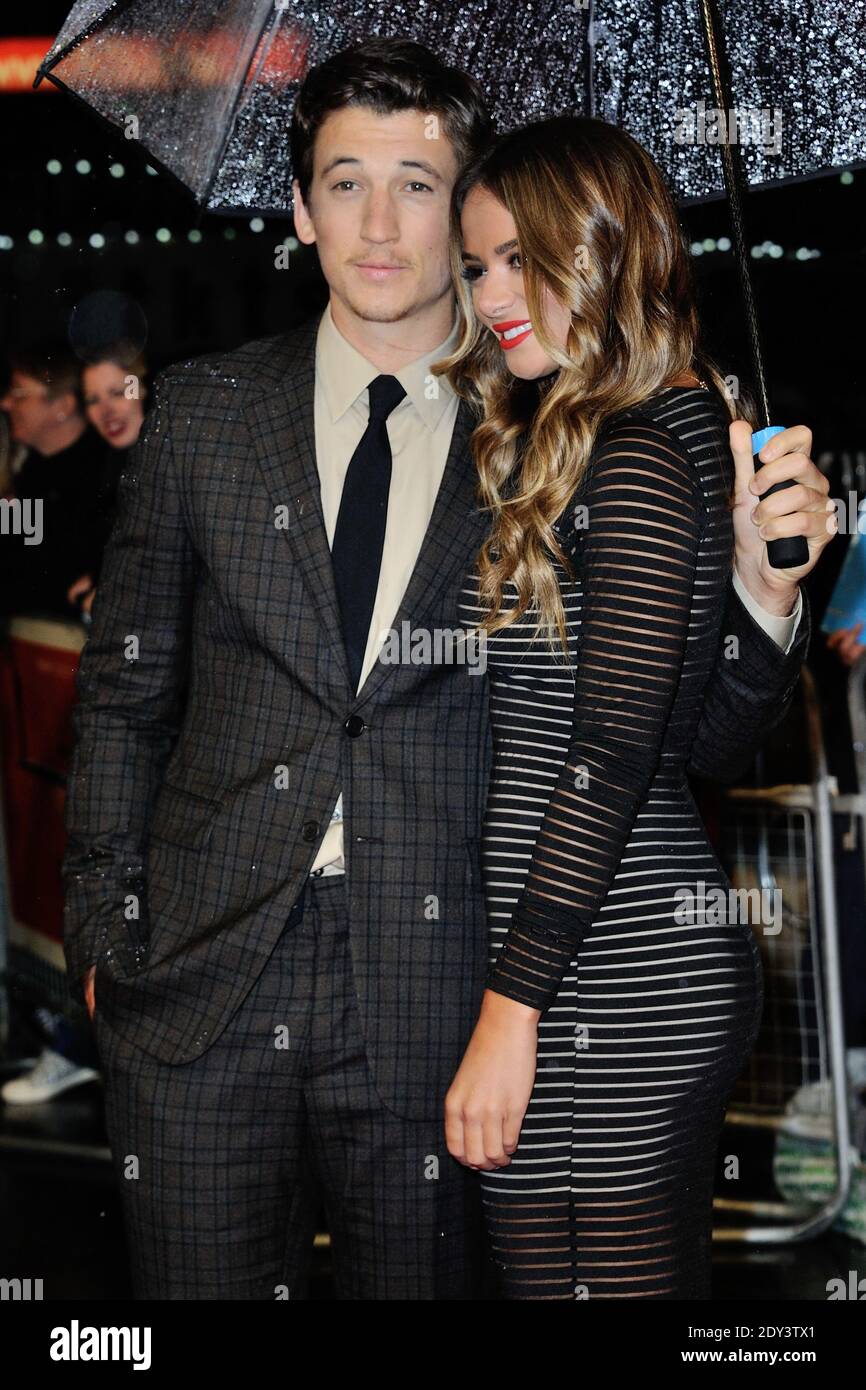 Miles Teller and his girlfriend Keleigh Sperry attending the Whiplash ...
