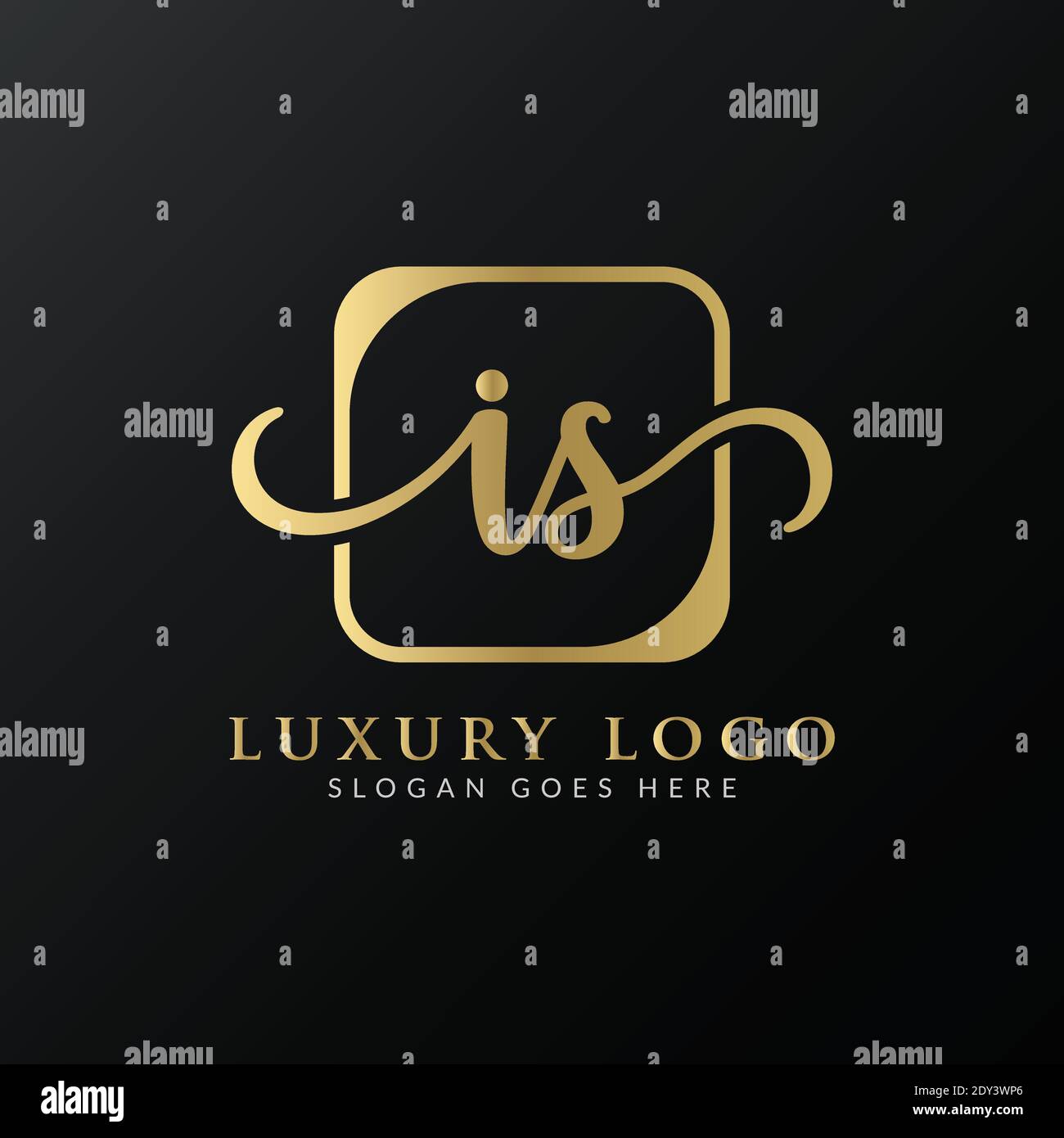 Initial IS letter Logo Design vector Template. Abstract Luxury Letter ...