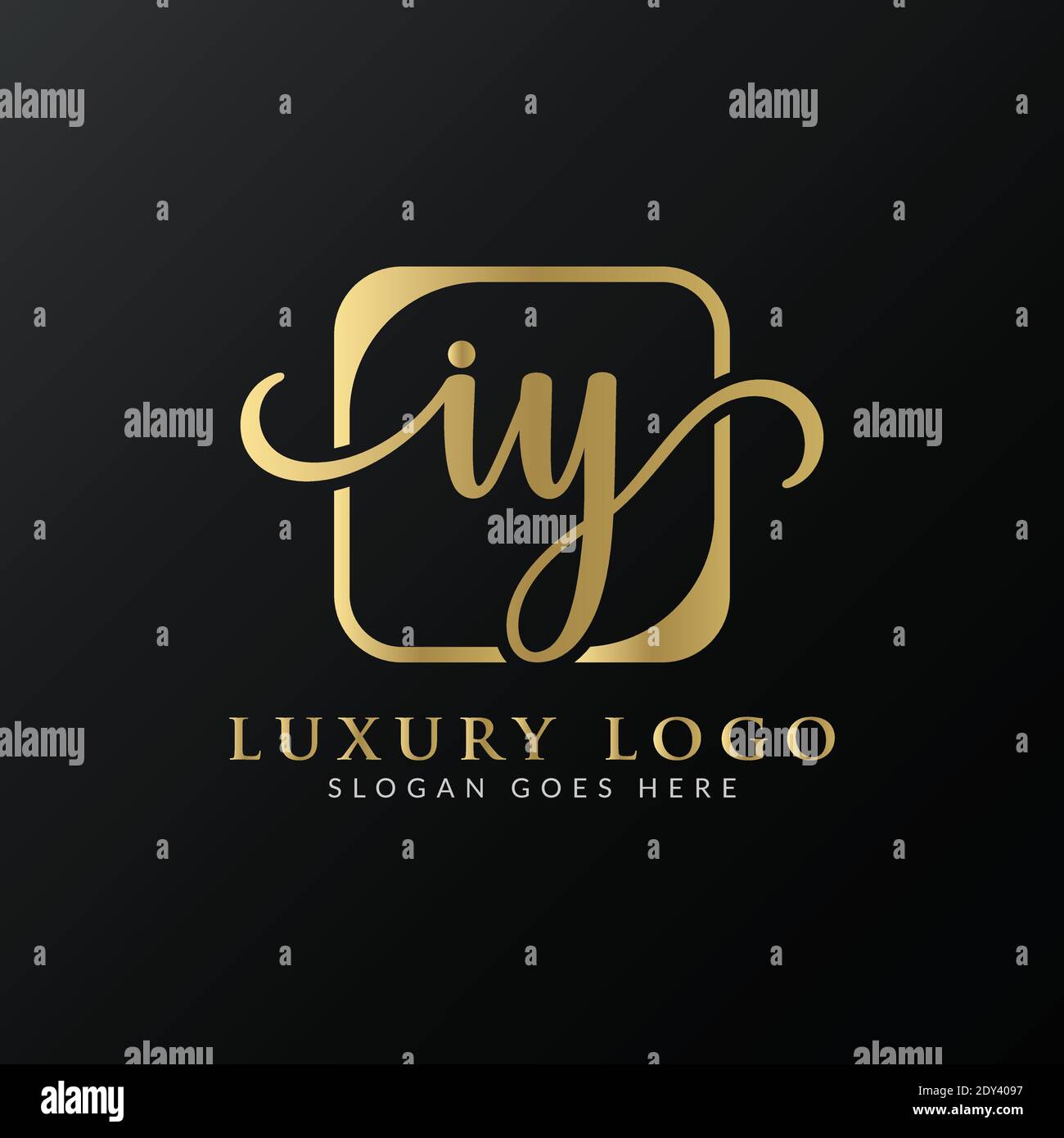 Initial IY letter Logo Design vector Template. Abstract Luxury Letter ...
