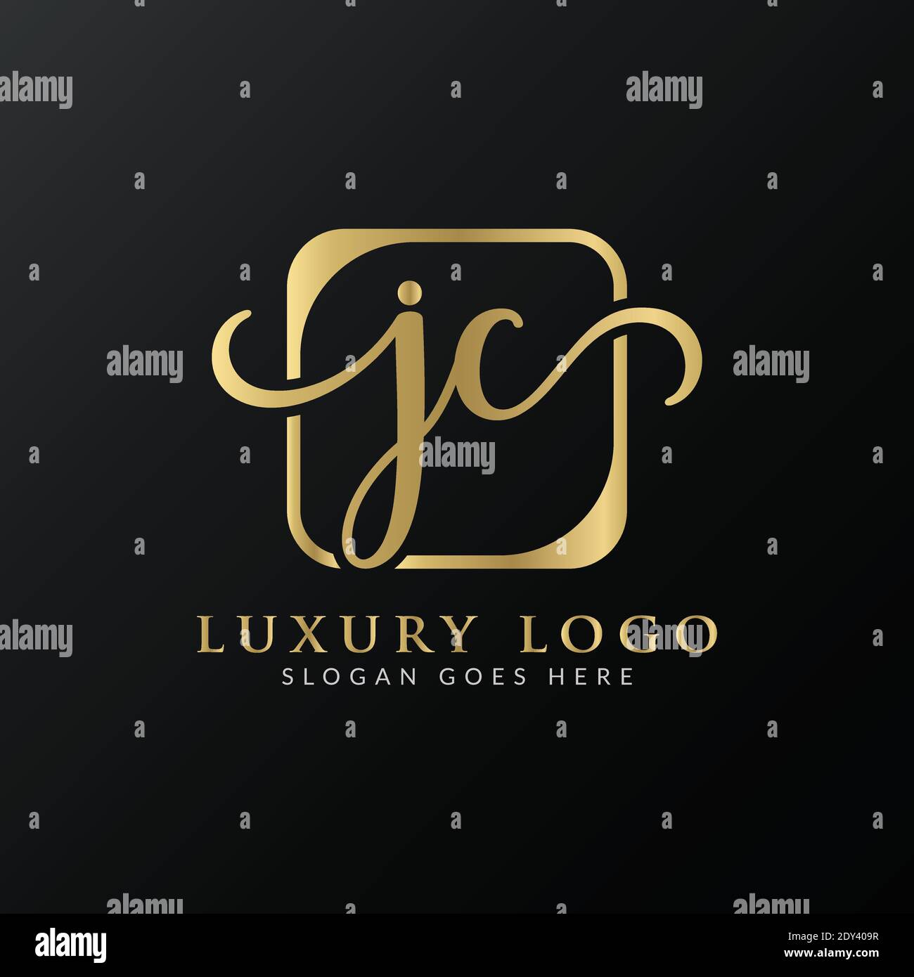 Creative letter JC Logo Design Vector Template. Initial Luxury Letter JC Logo Design Stock ...