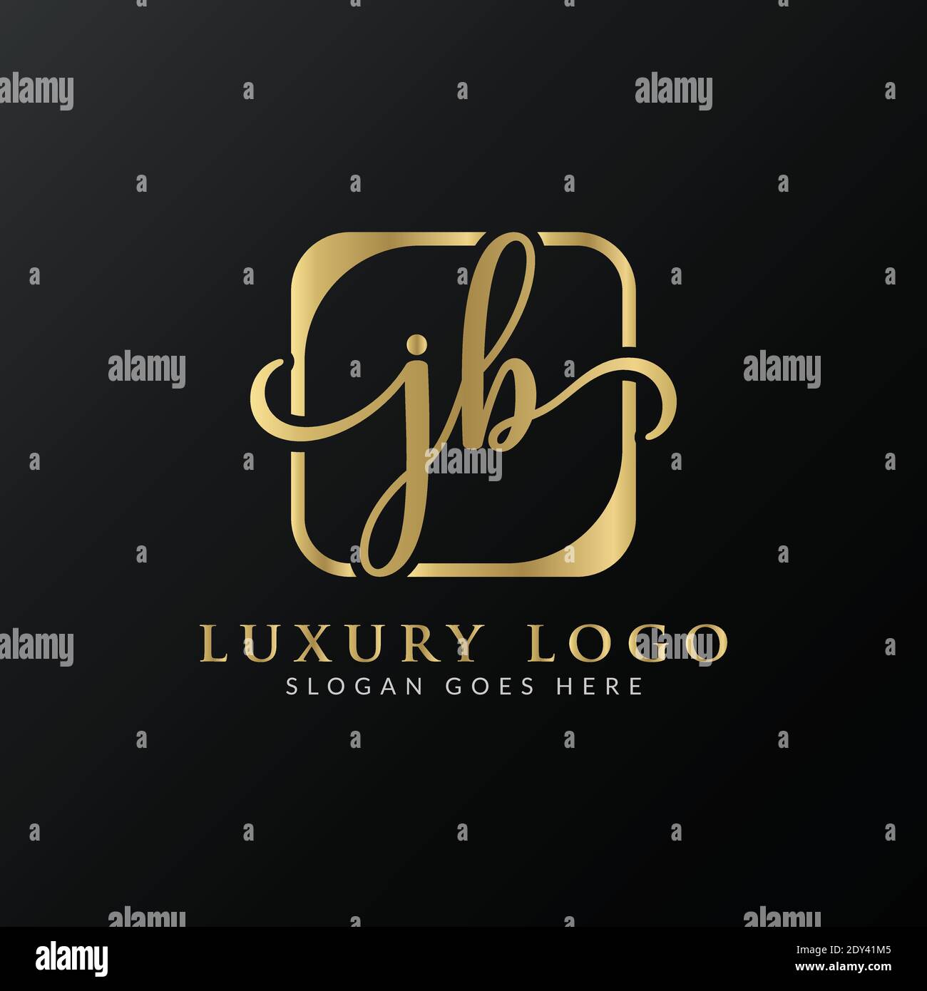 Creative letter JB Logo Design Vector Template. Initial Luxury Letter JB Logo Design Stock ...