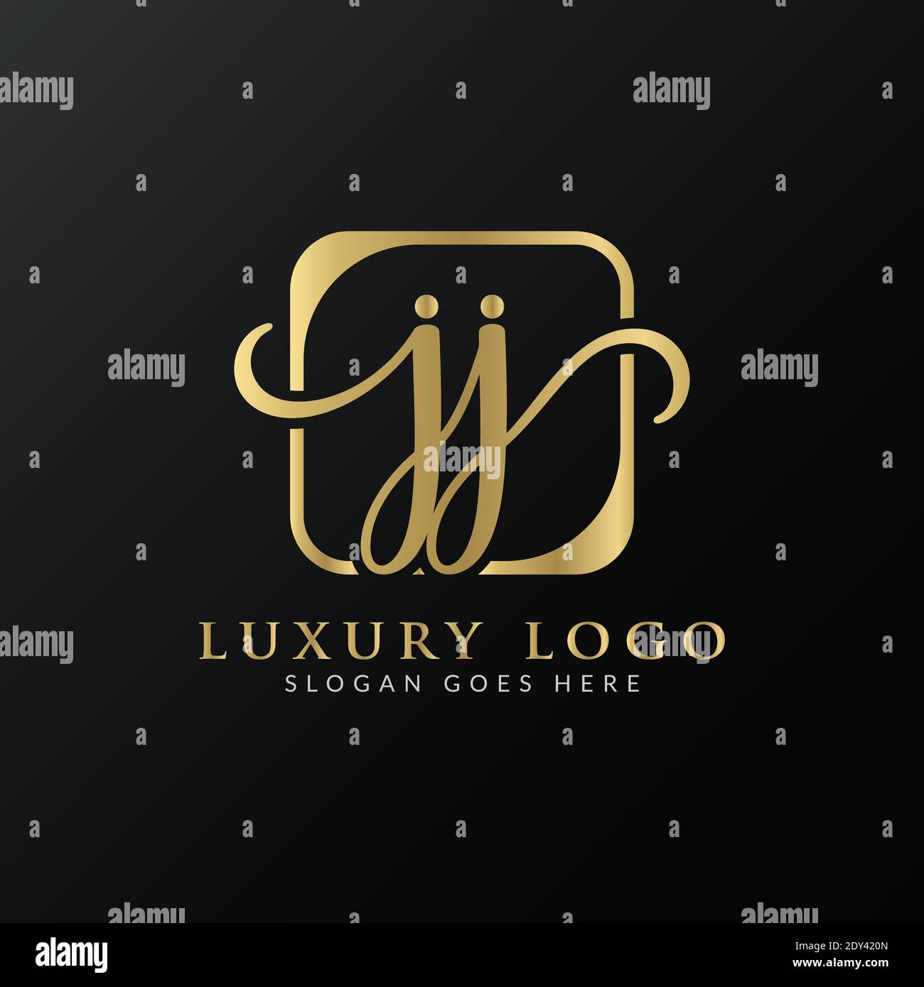 Creative letter JJ Logo Design Vector Template. Initial Luxury Letter JJ Logo Design Stock ...