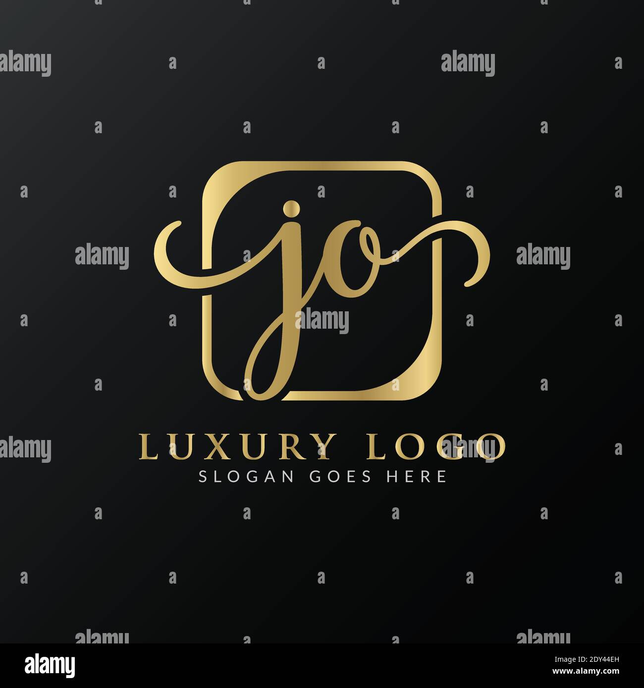 Creative letter JO Logo Design Vector Template. Initial Luxury Letter ...