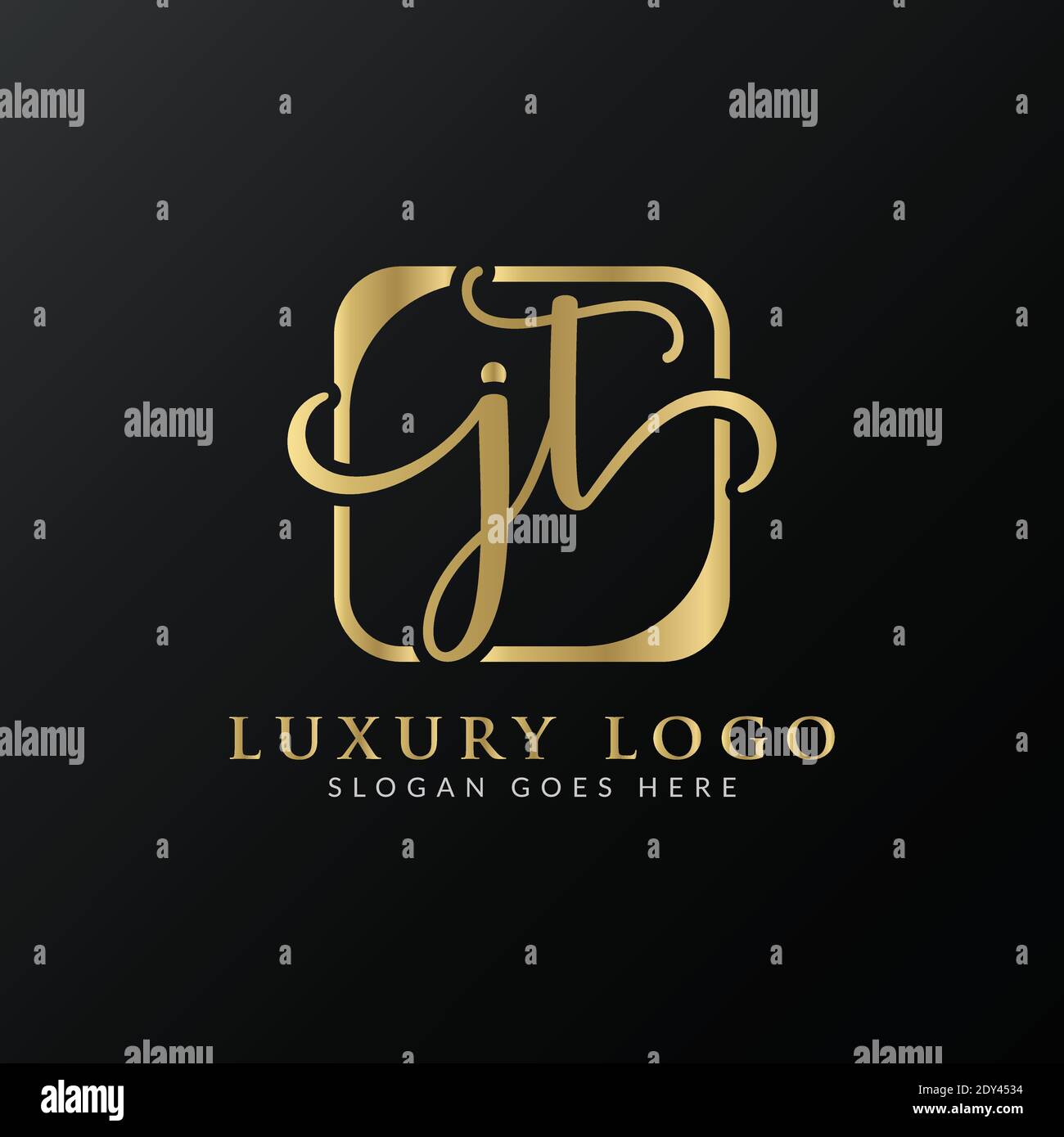 Creative letter JT Logo Design Vector Template. Initial Luxury Letter ... Creative letter JT Logo Design Vector Template. Initial Luxury Letter ...