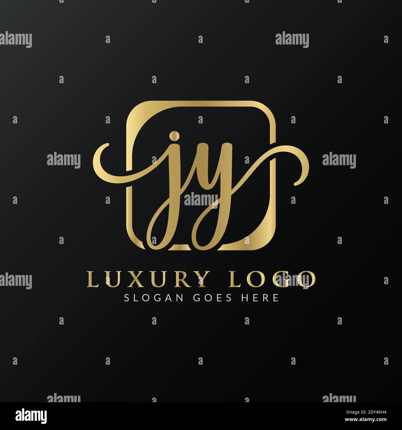 Creative letter JY Logo Design Vector Template. Initial Luxury Letter ...