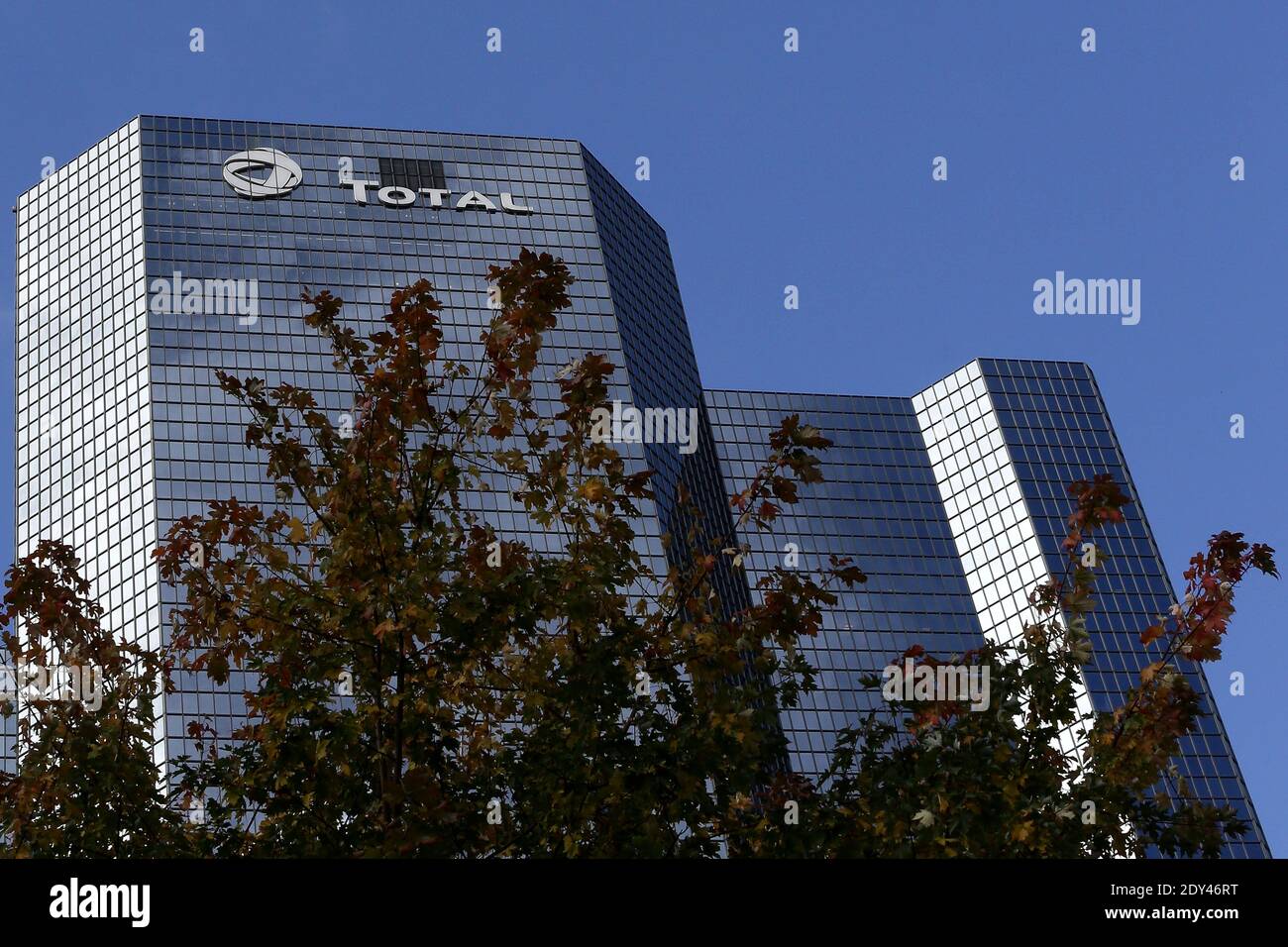 Illustration of the Total headquarters, in La Defense, near Paris ...
