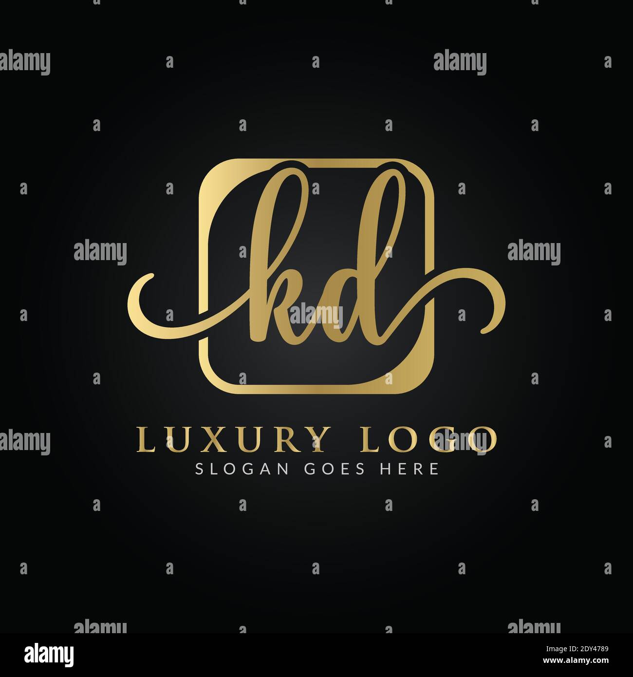 Linked Letter KD Logo Design vector Template. Creative Abstract KD ...