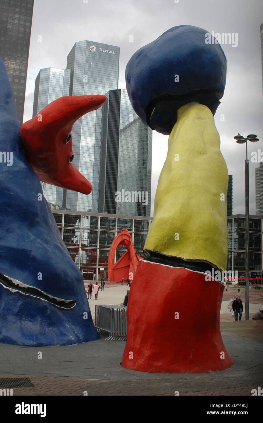 View of Total Tower headquarters of Total in La Defense, Paris, France ...