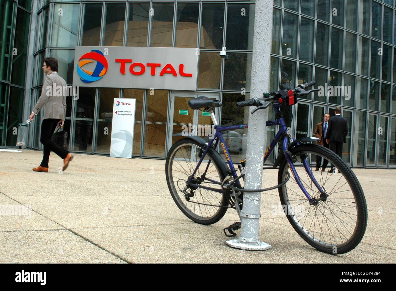 View of Total Tower headquarters of Total in La Defense, Paris, France ...