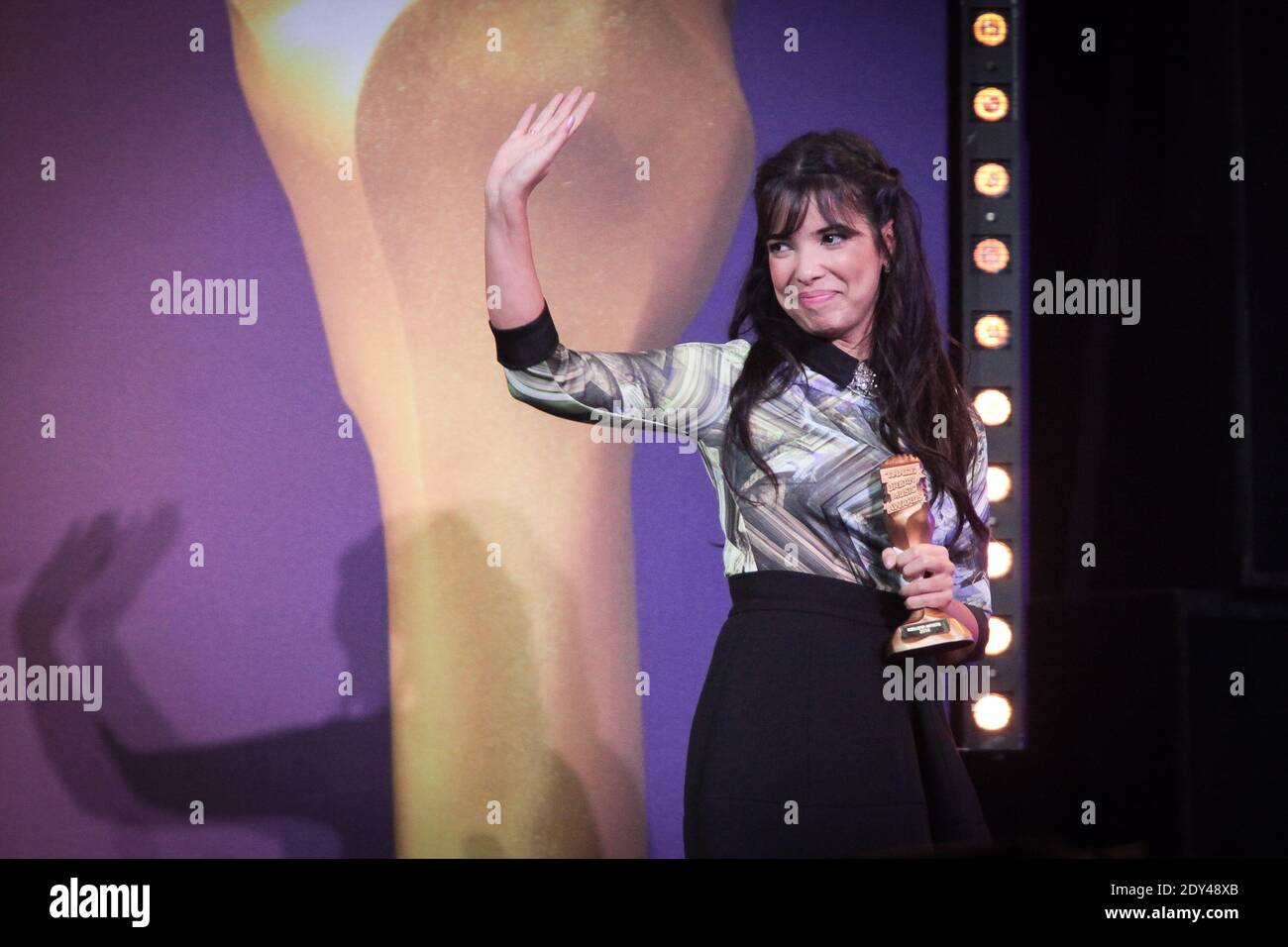Indila receives the award of the Best Artist during the Ceremony of the ...