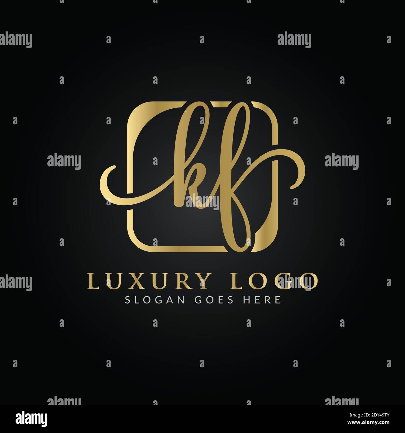 Linked Letter KF Logo Design vector Template. Creative Abstract KF ...