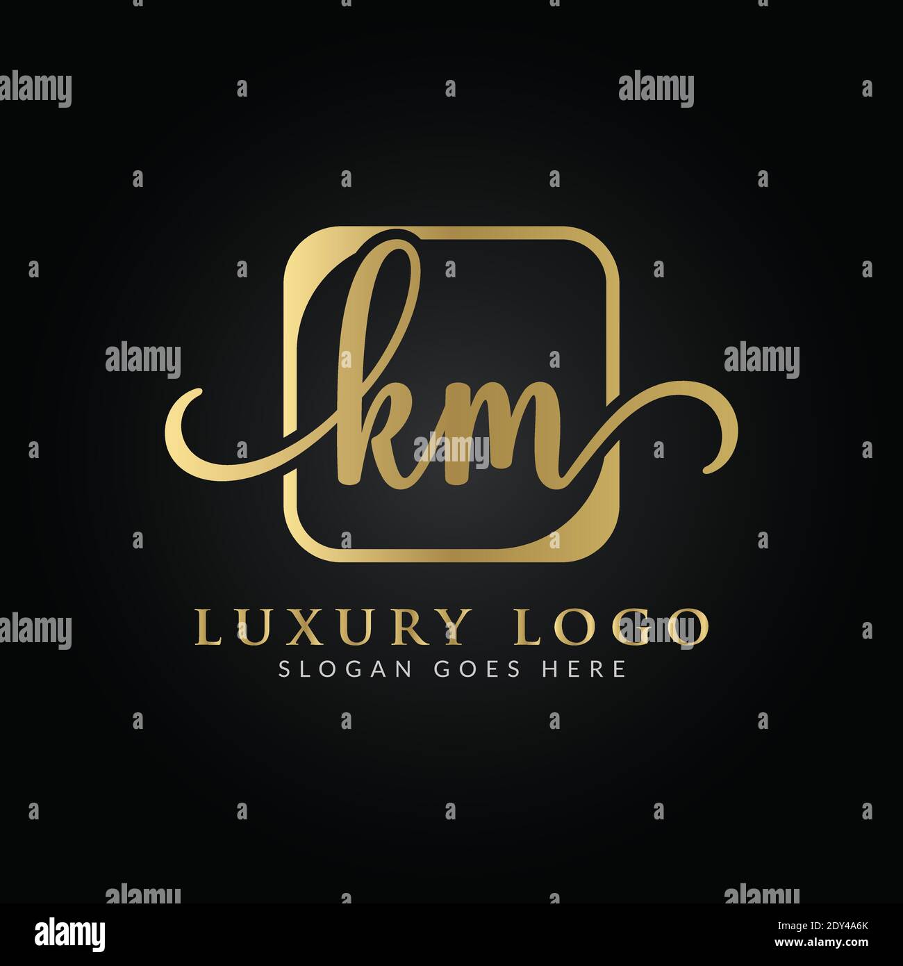 Linked Letter KM Logo Design vector Template. Creative Abstract KM ...