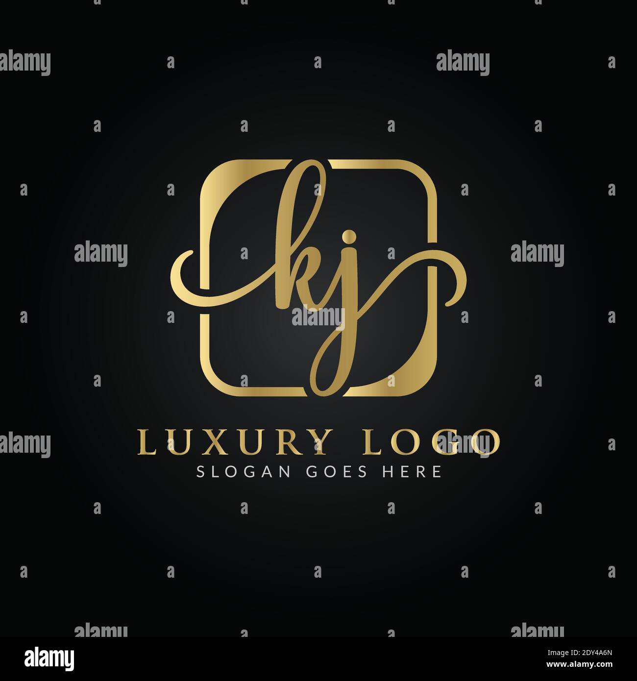 Linked Letter KJ Logo Design vector Template. Creative Abstract KJ ...