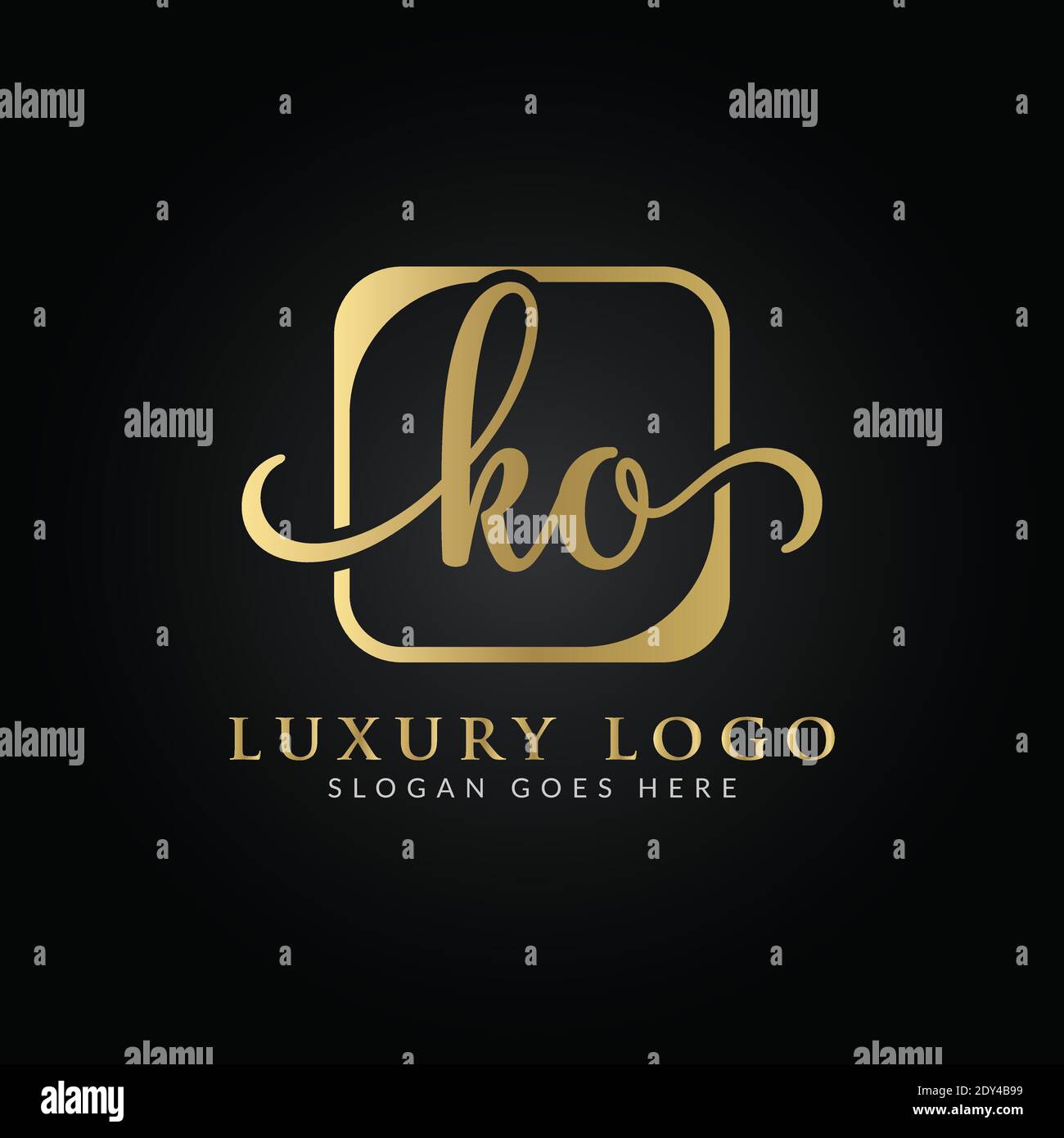 Linked Letter KO Logo Design vector Template. Creative Abstract KO ...
