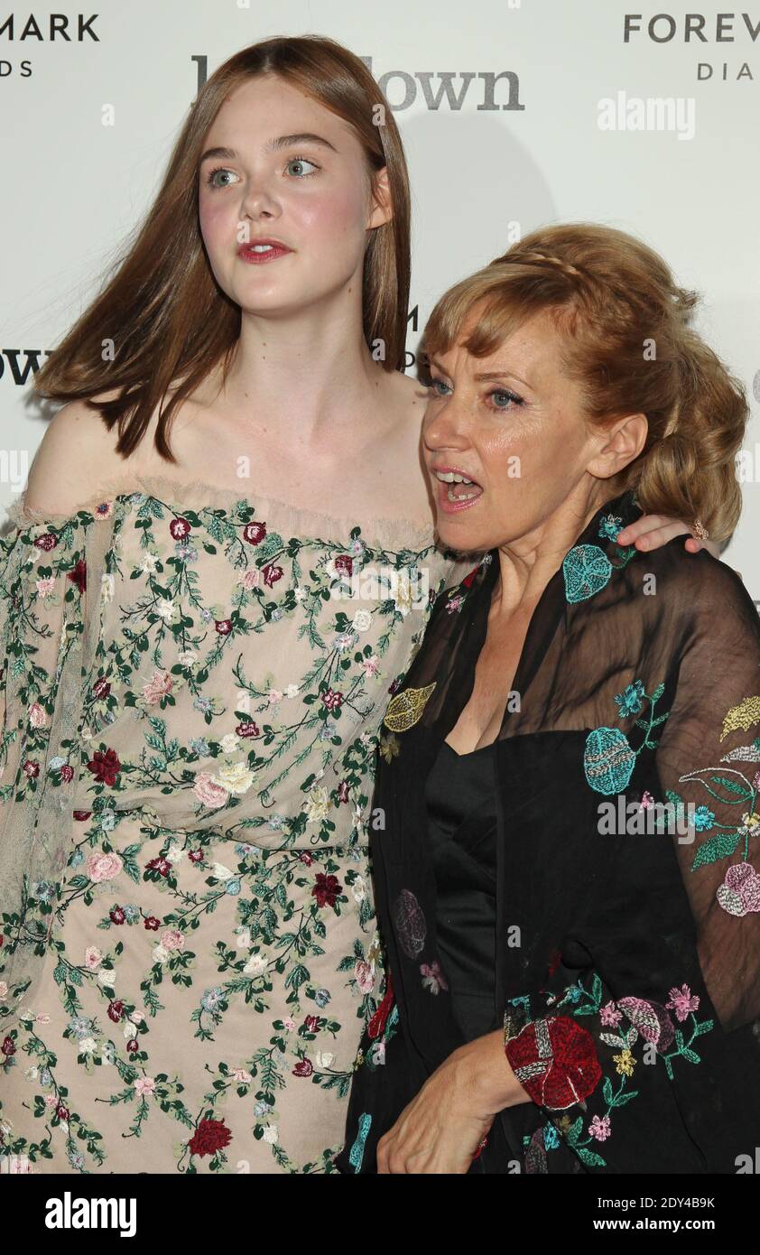 Elle Fanning, Amy-Jo Albany at the premiere of Low Down at the Arclight ...