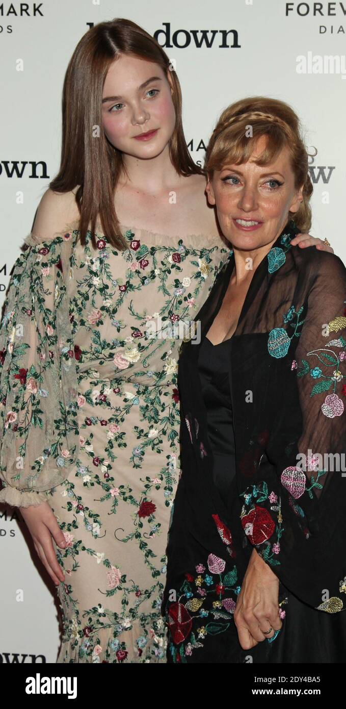 Elle Fanning, Amy-Jo Albany at the premiere of Low Down at the Arclight ...