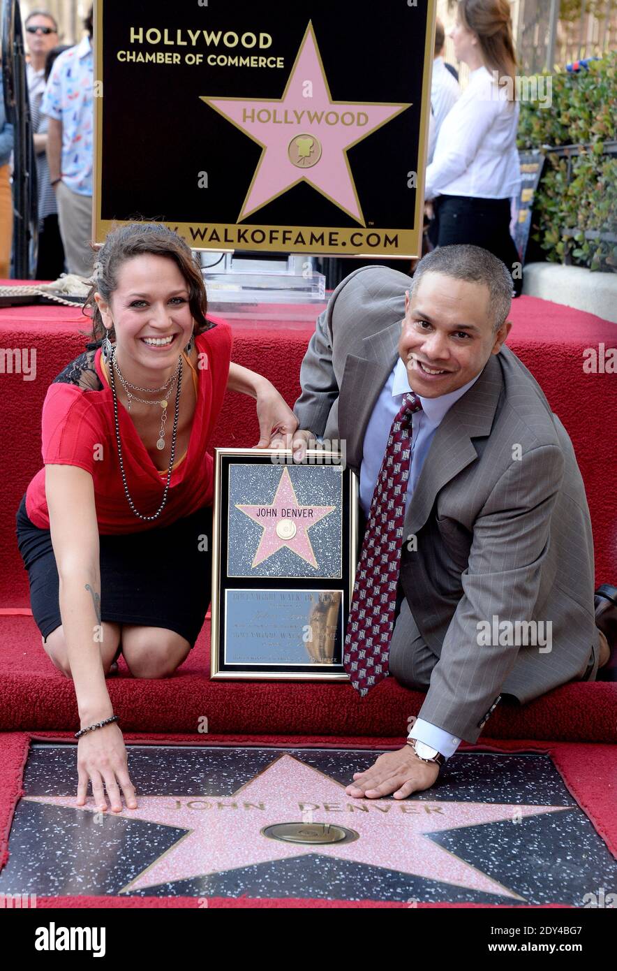 Jesse Belle Denver and Zachary Denver attend the ceremony honoring ...
