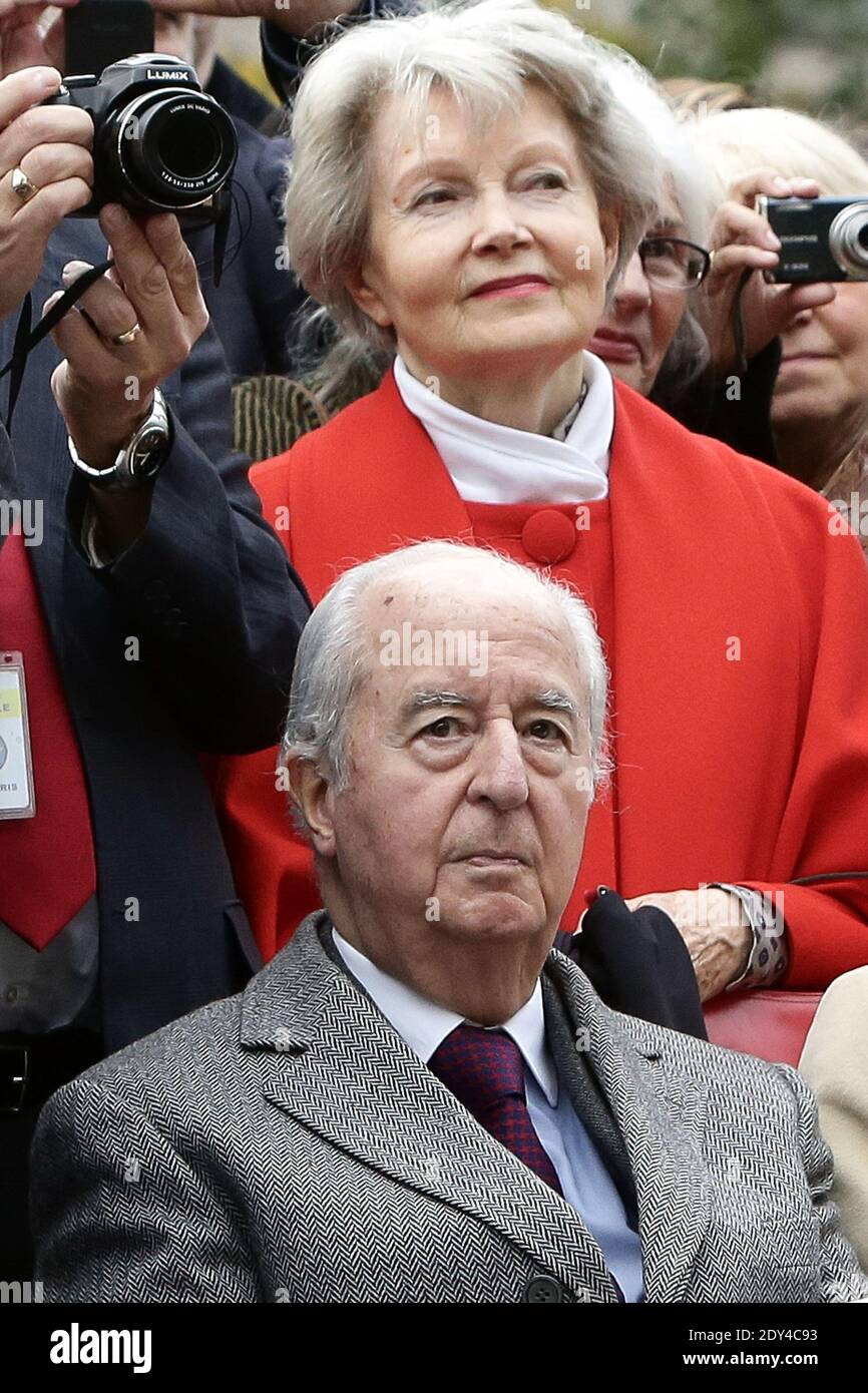 Edouard Balladur attends during the inauguration of the statue of Pope ...
