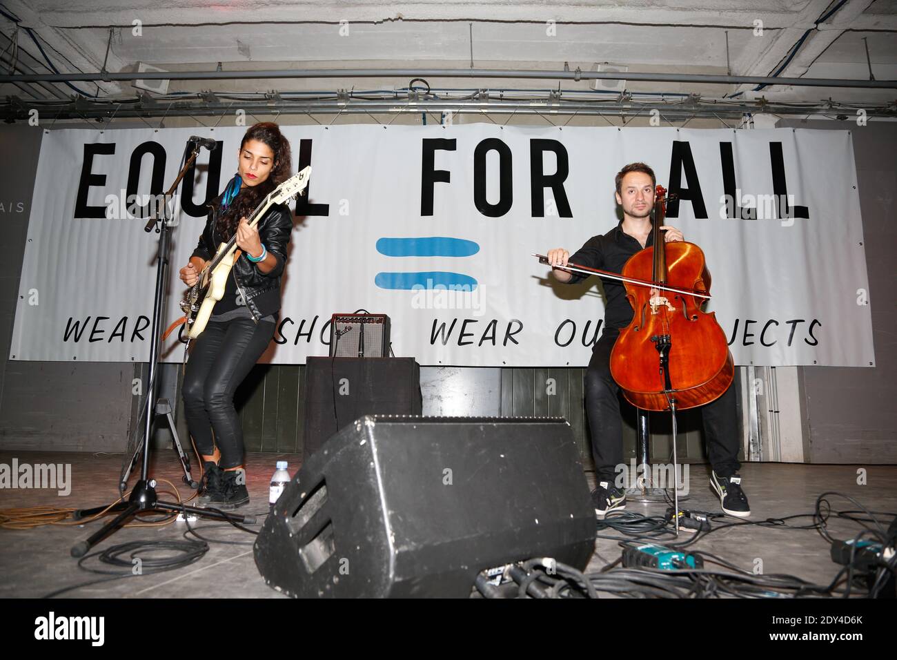 Sian Pottok, singer, during the concert organised by BHV Marais and ...