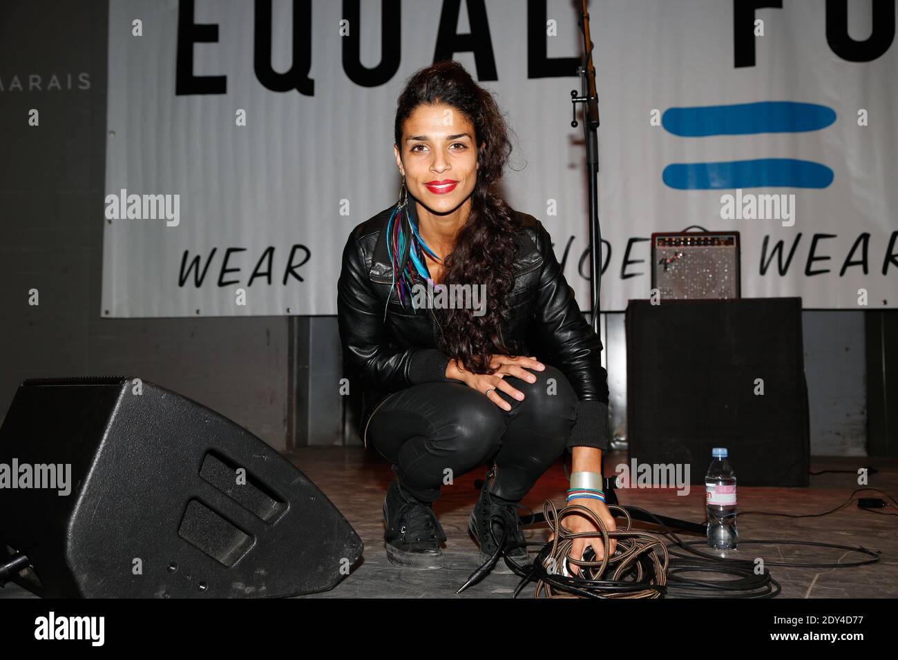 Sian Pottok, singer, during the concert organised by BHV Marais and ...