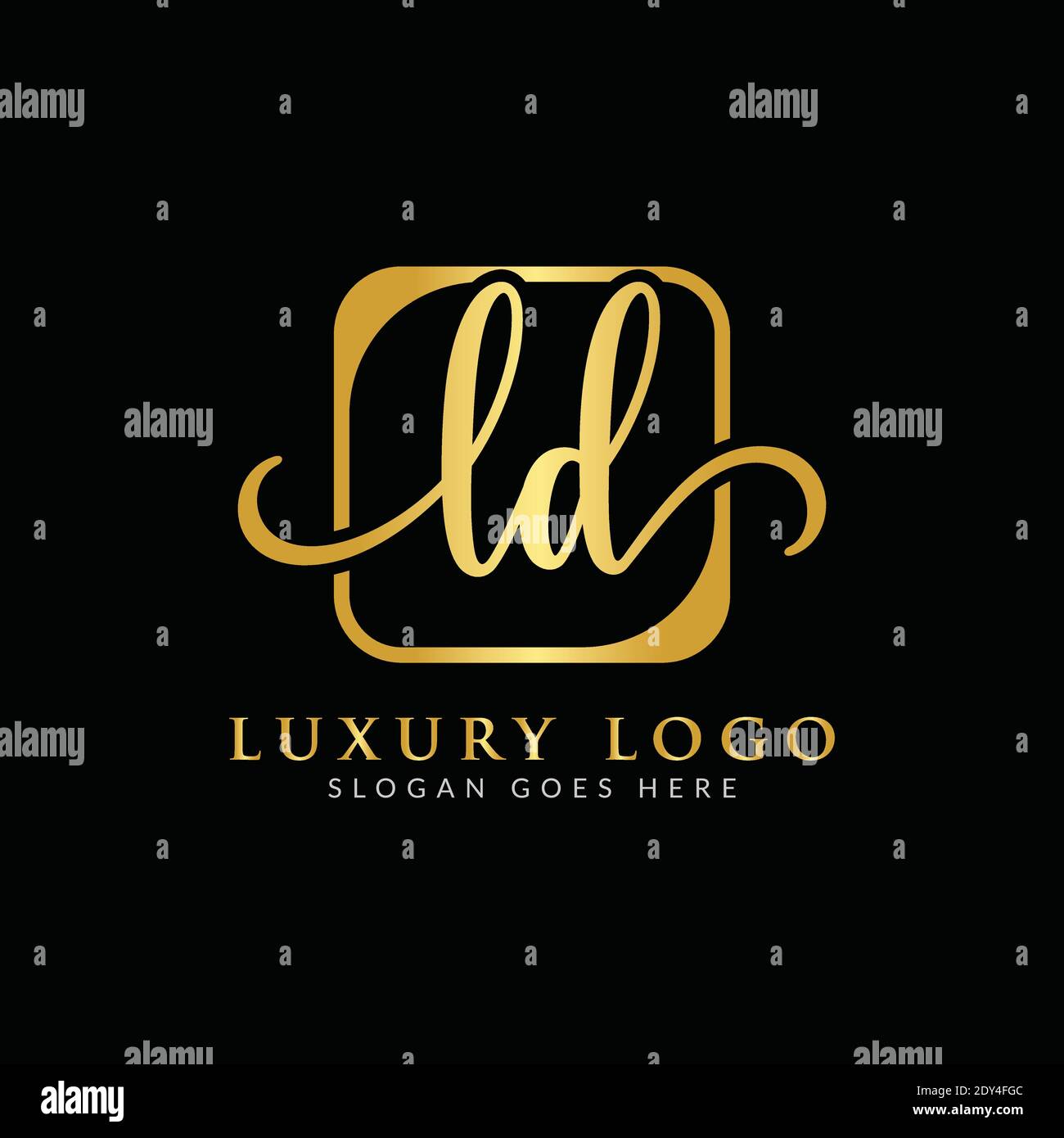 Initial LD letter Logo Design vector Template. Luxury Letter LD logo ...
