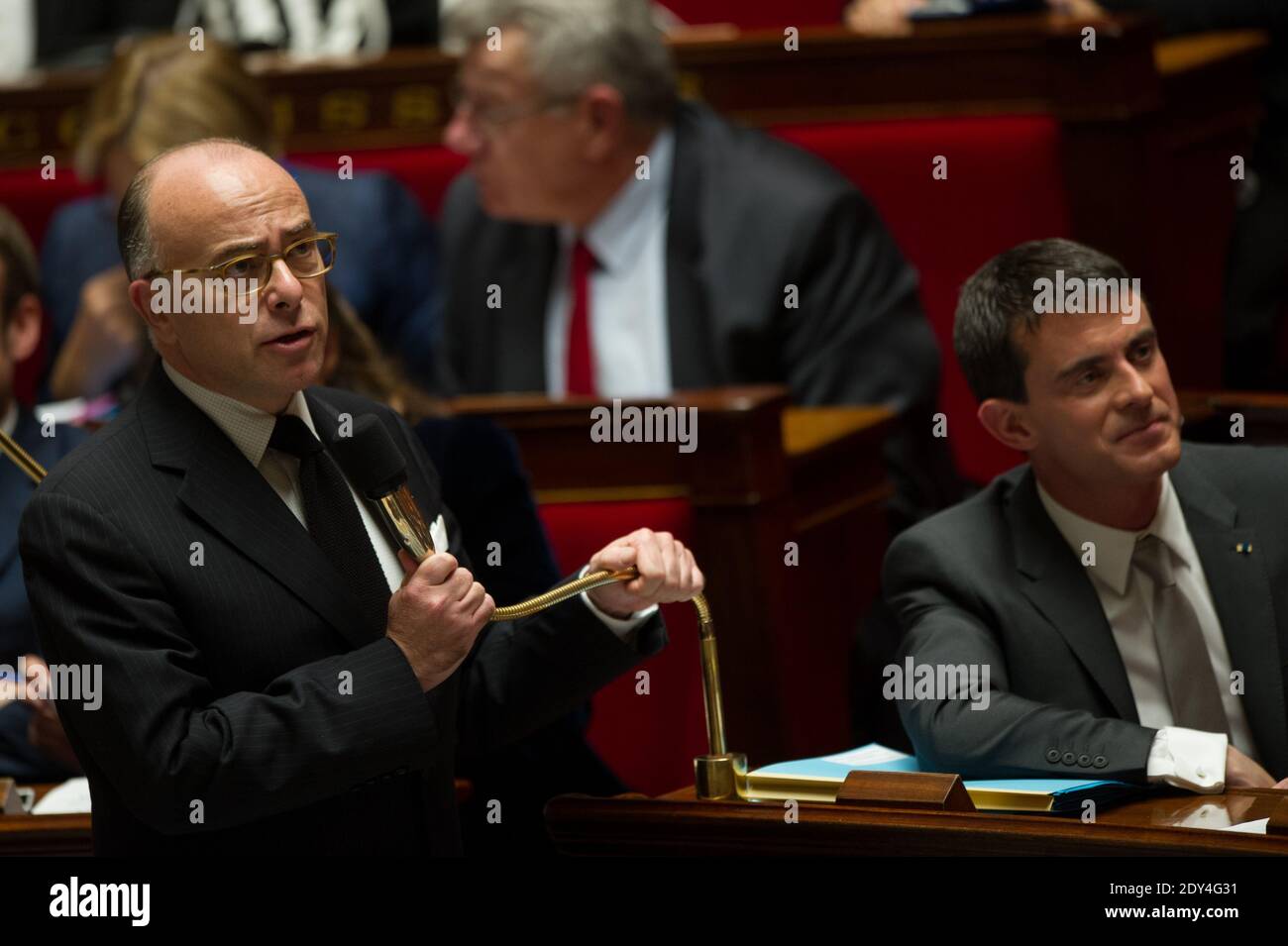 Minister of the Interior Bernard Cazeneuve (L) and Prime Minister ...