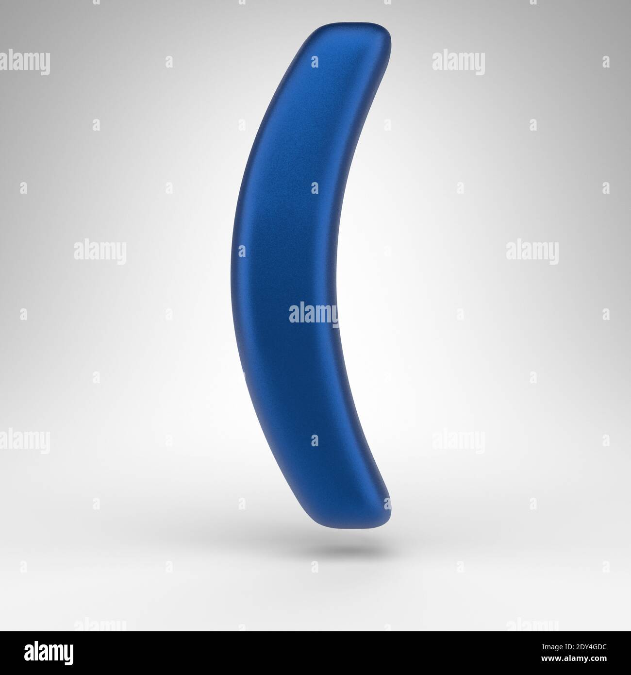 Left round bracket symbol on white background. Anodized blue 3D ...