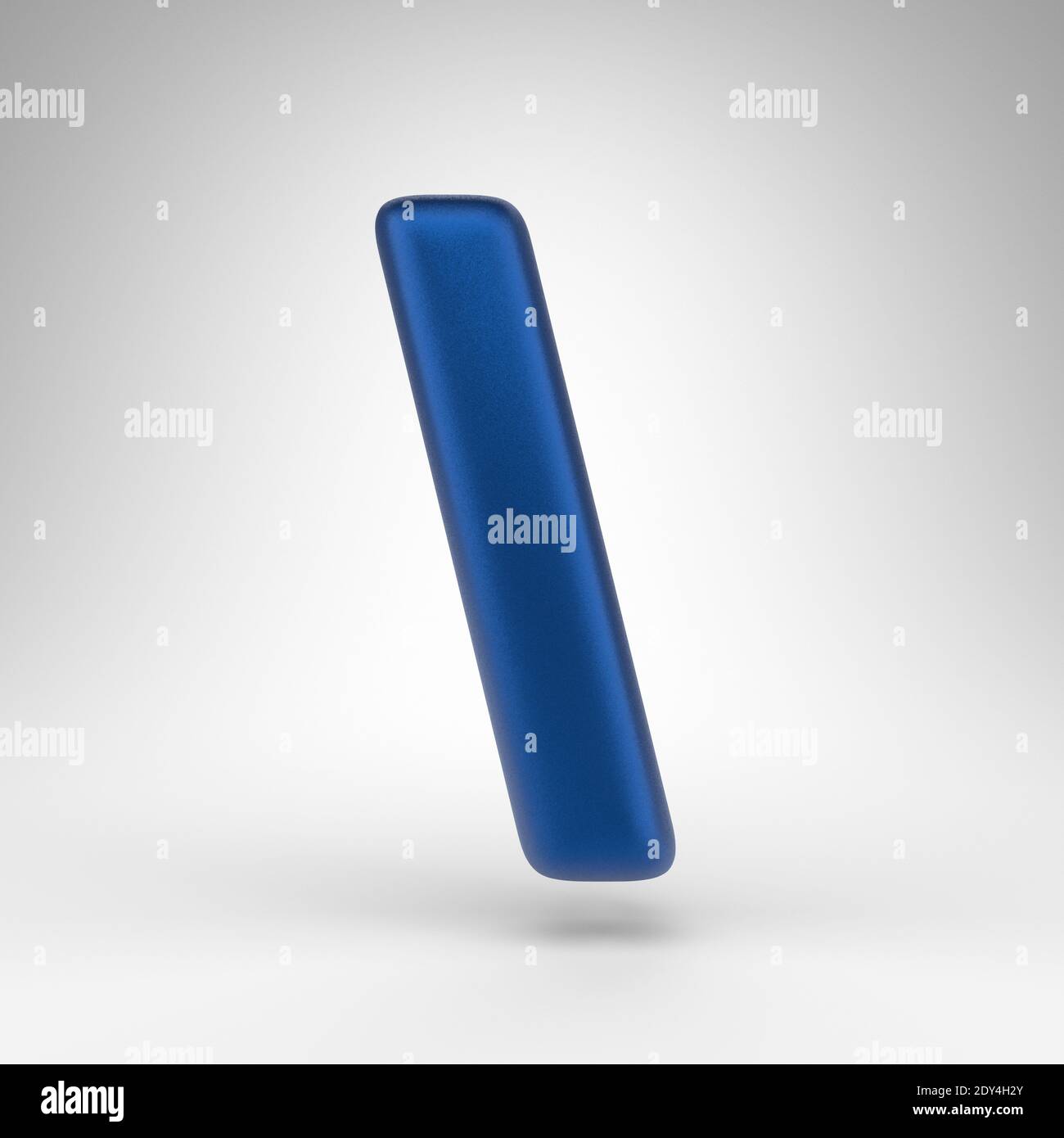 Back slash symbol on white background. Anodized blue 3D rendered sign ...