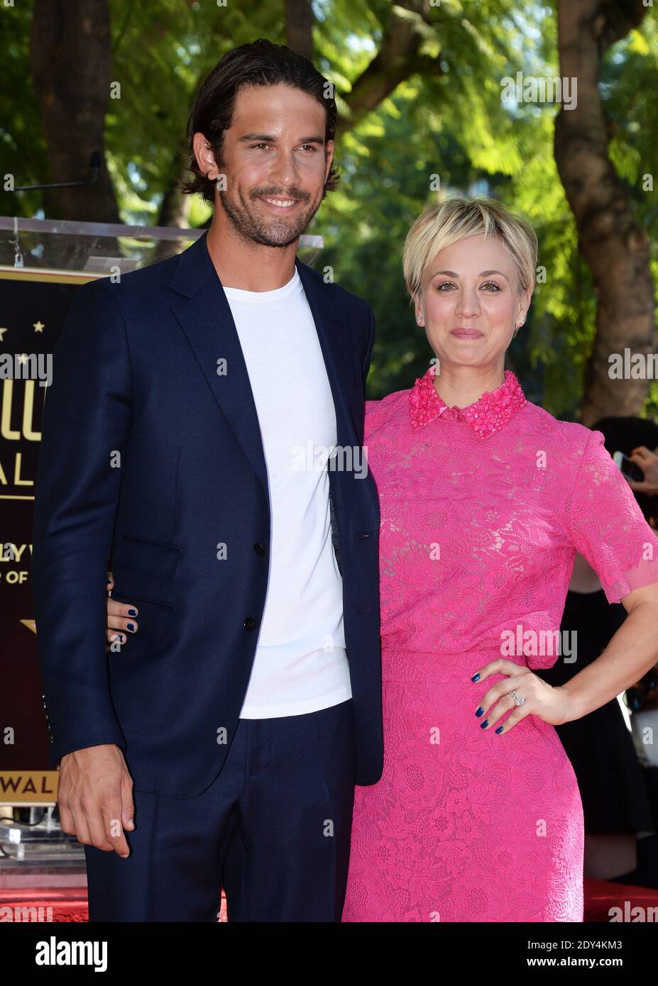 Ryan Sweeting attends the ceremony honoring his wife Kaley Cuoco with a ...