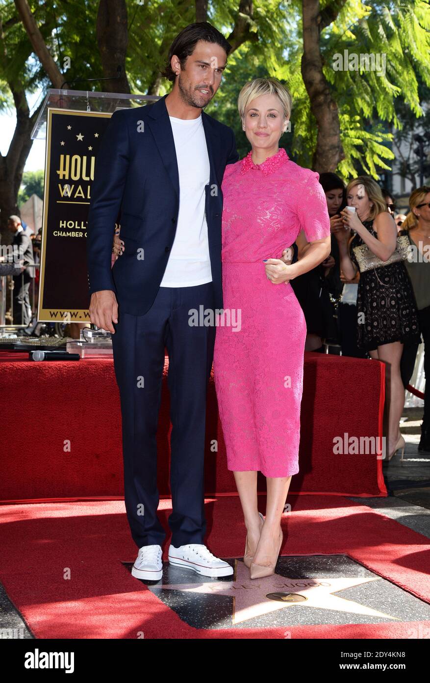 Ryan Sweeting attends the ceremony honoring his wife Kaley Cuoco with a ...