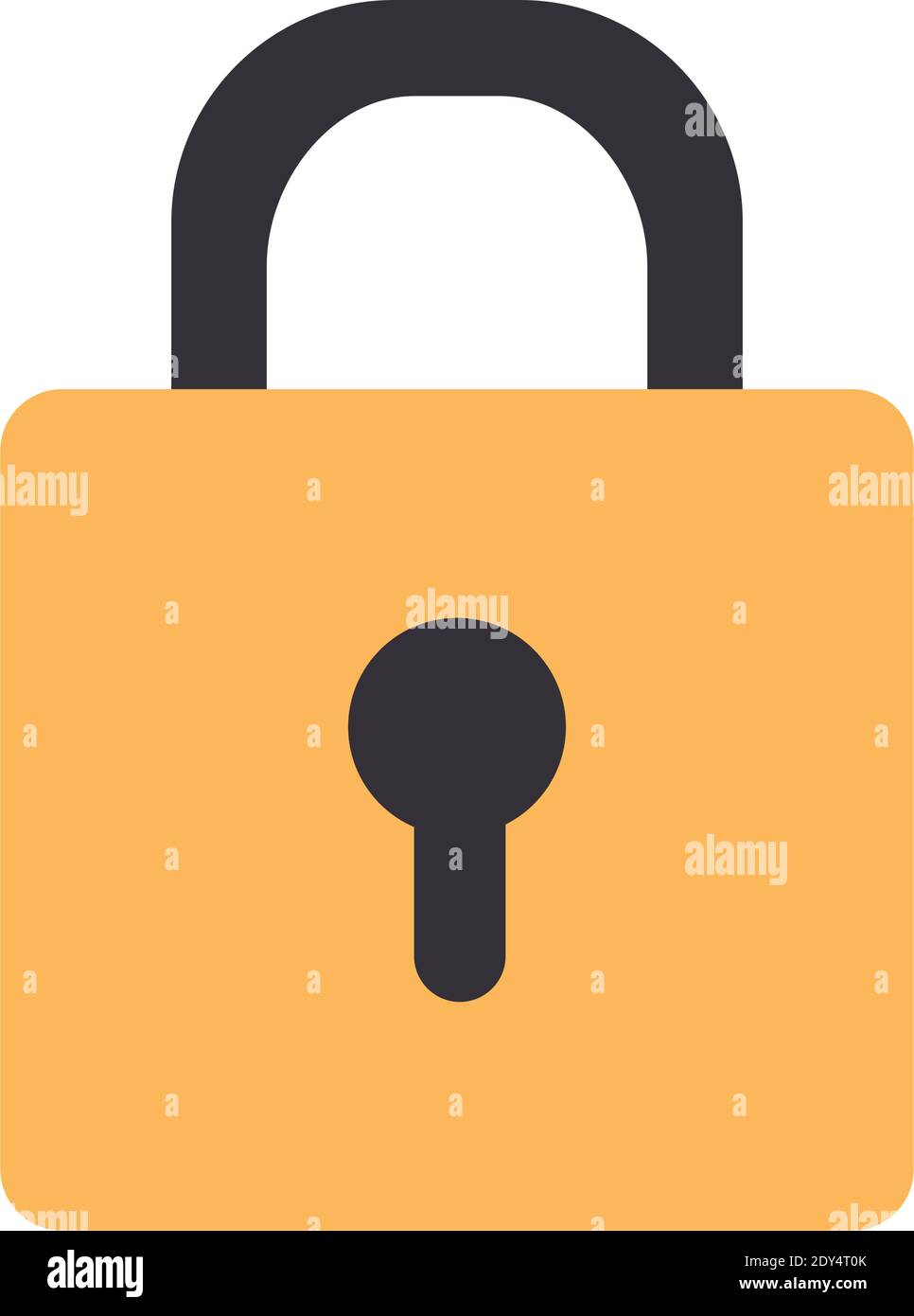 padlock with a yellow color Stock Vector Image & Art - Alamy