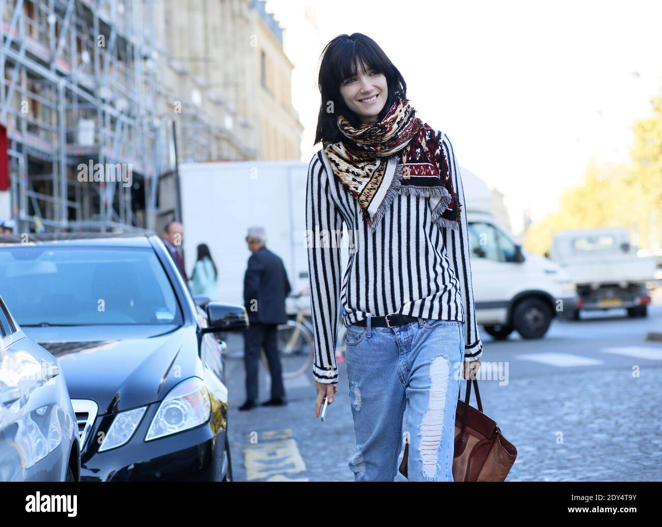 street style, Janice Alida, model, during Chalayan Ready-to-Wear Spring ...