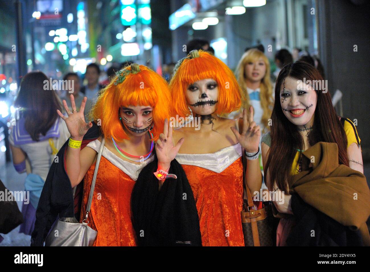 Halloween atmosphere in the Roppongi street in Tokyo, Japan on October ...