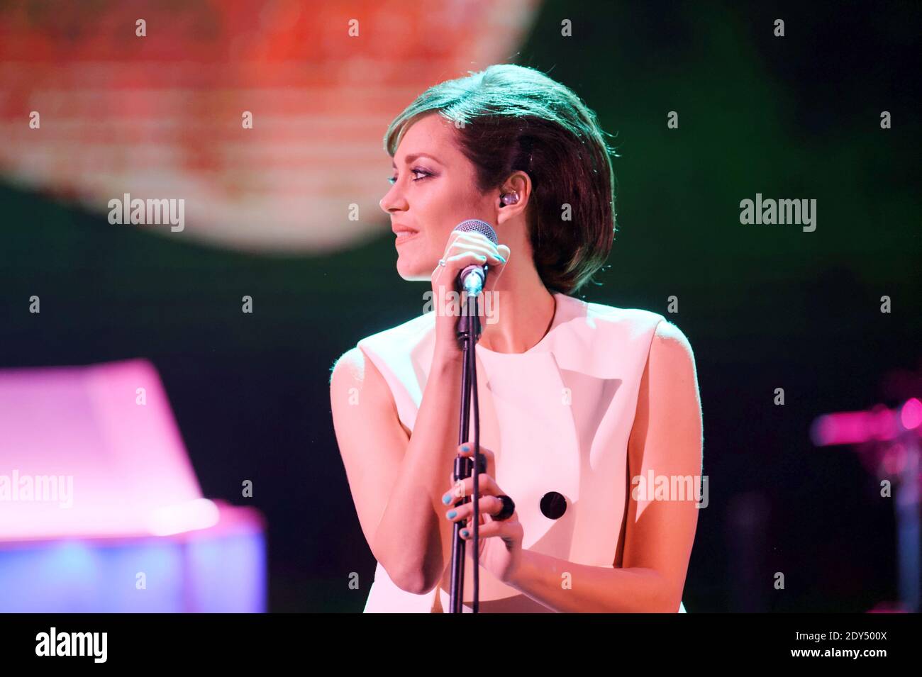 French oscar winning actress Marion Cotillard performing live with ...