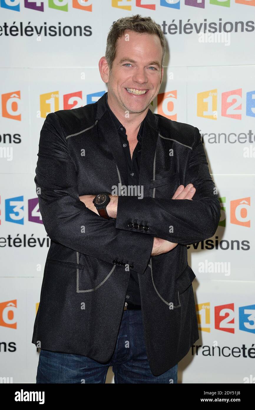 Garou attending the press conference about 'Telethon 2014' at France ...