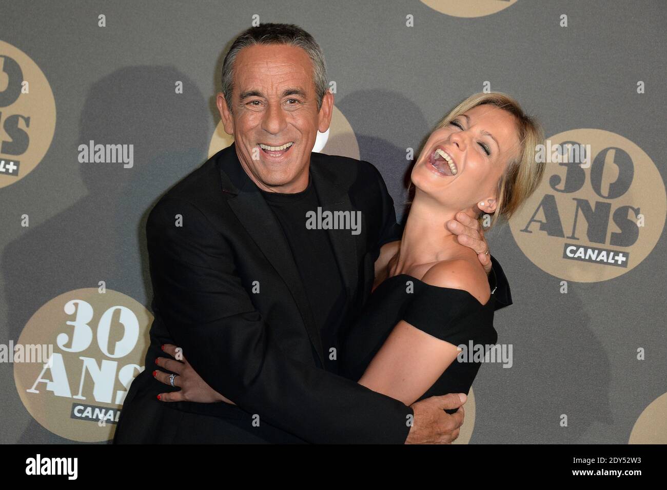 Thierry Ardisson and his wife Audrey attending Canal Plus 30th ...