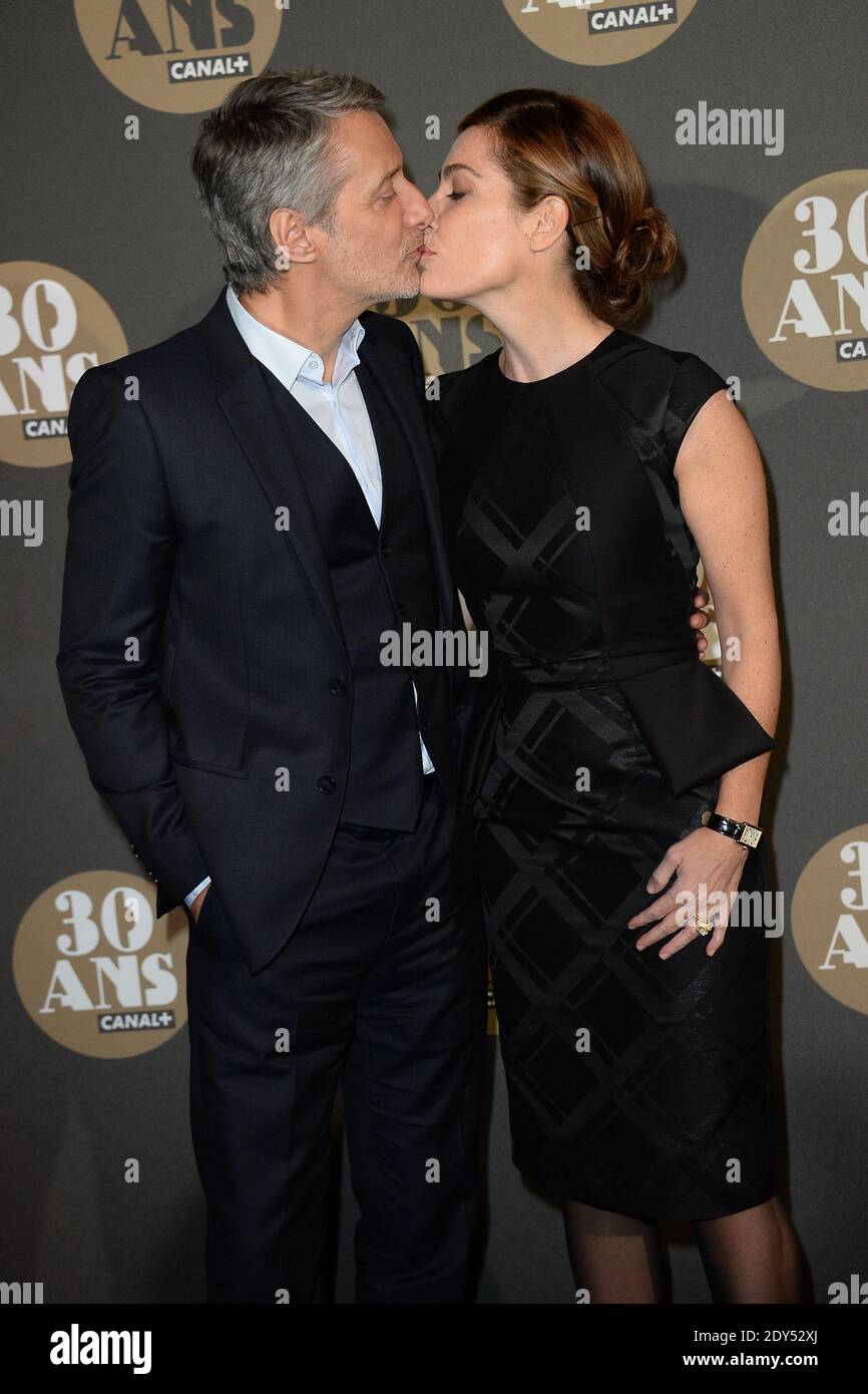 Antoine de Caunes and Daphne Roulier attending Canal Plus 30th ...