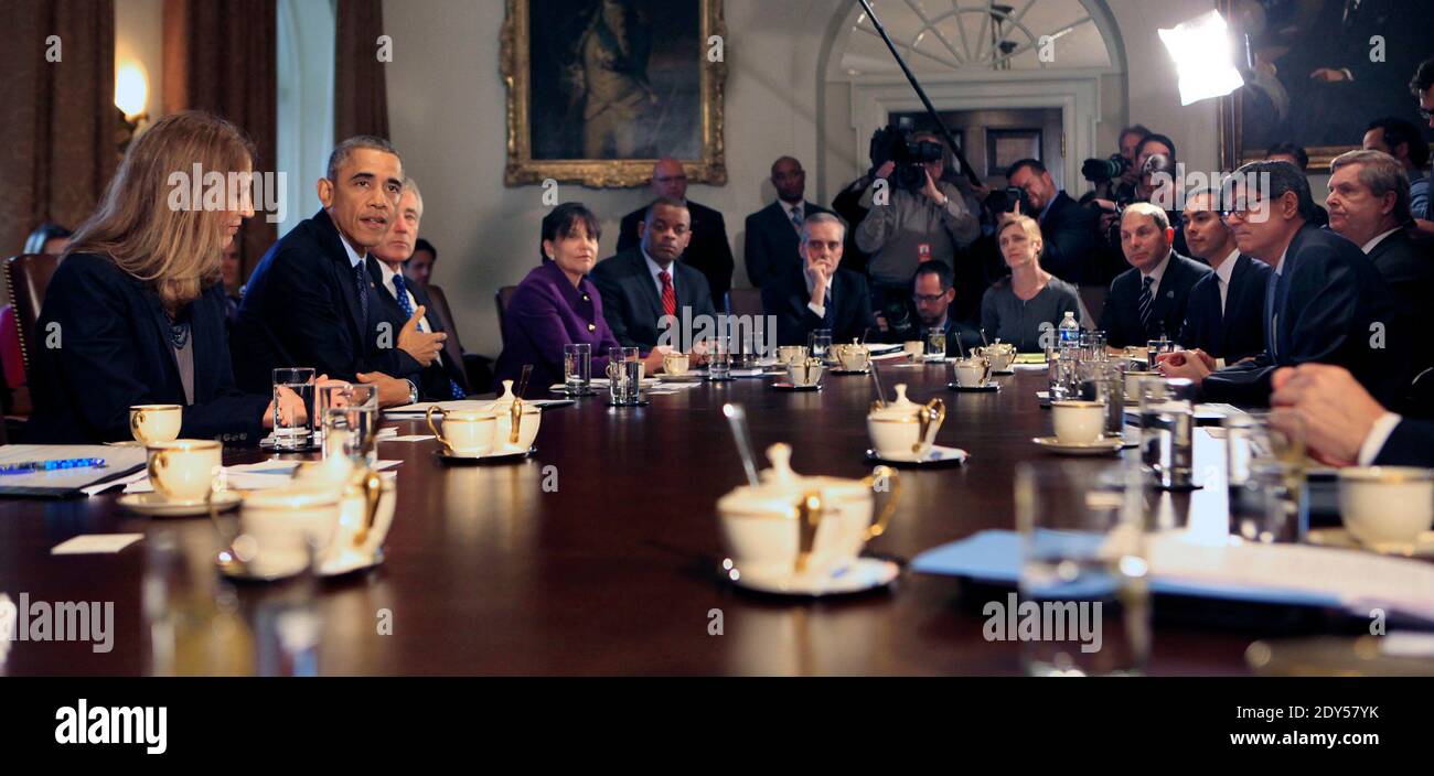 President Barack Obama meets with the Cabinet in Washington, DC, USA ...