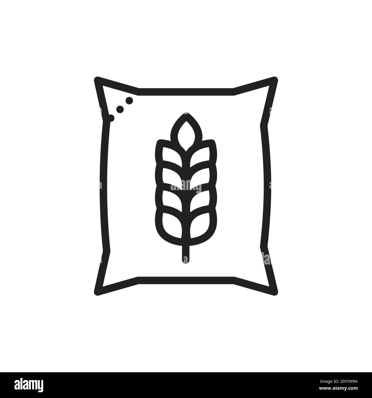 Organic wheat flour color line icon. Outline pictogram for web page ...
