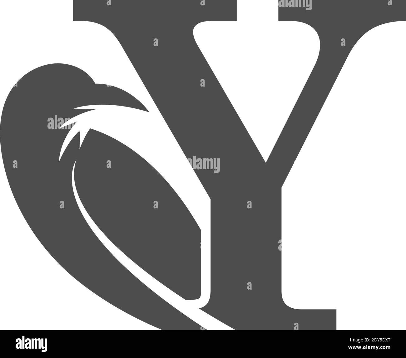 Letter Y and crow combination icon logo design vector Stock Vector ...