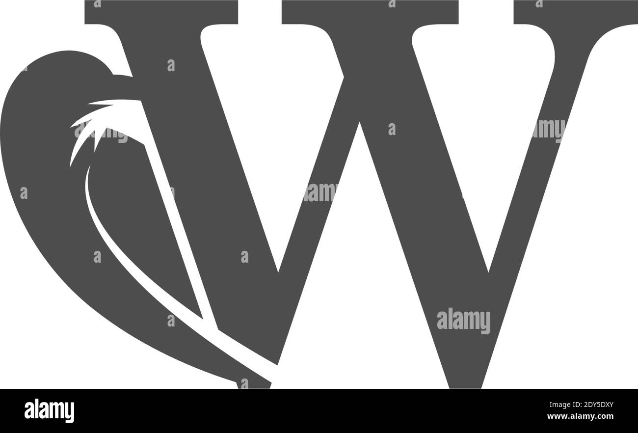 Letter W and crow combination icon logo design vector Stock Vector ...