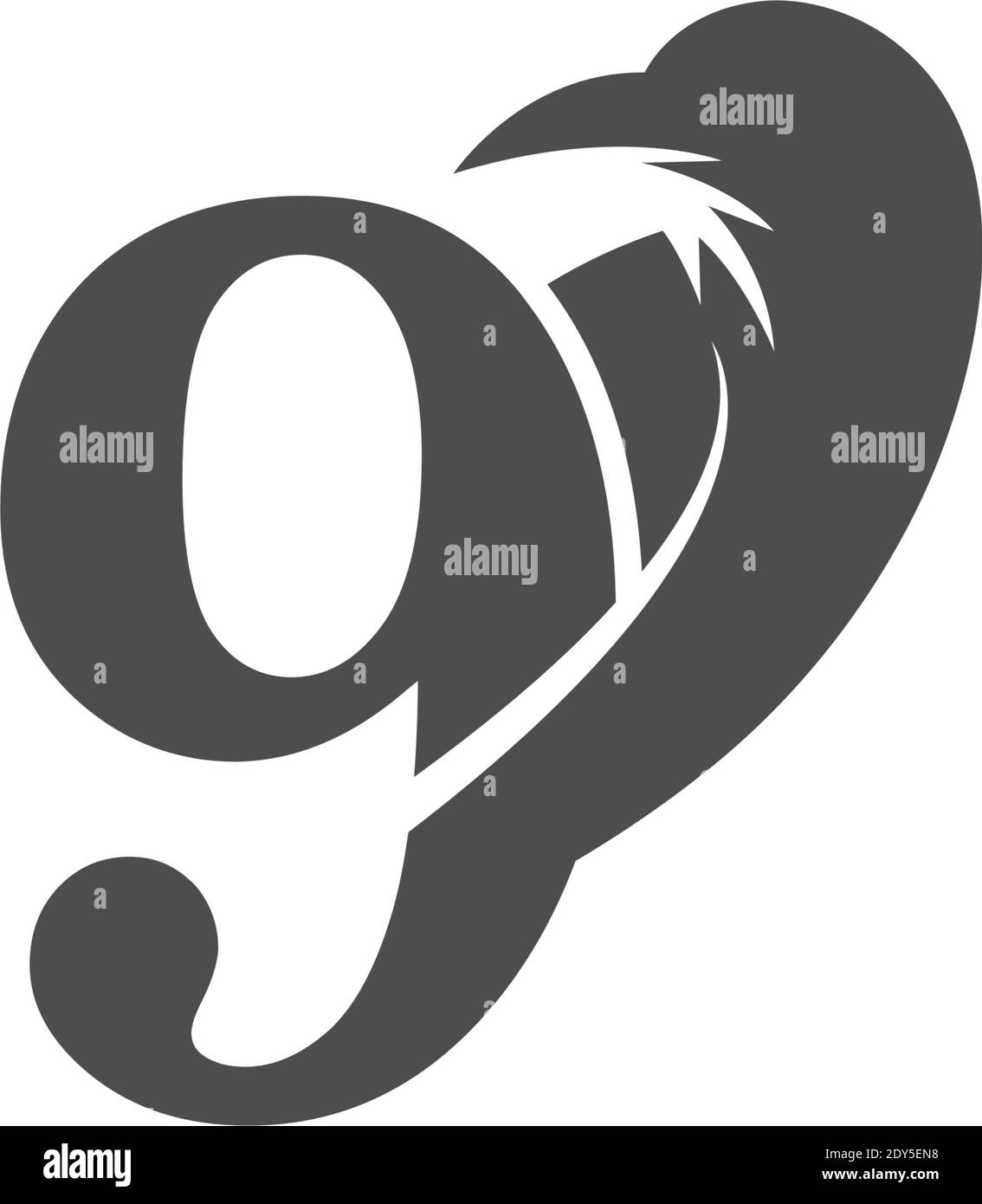 Number 9 and crow combination icon logo design vector Stock Vector ...