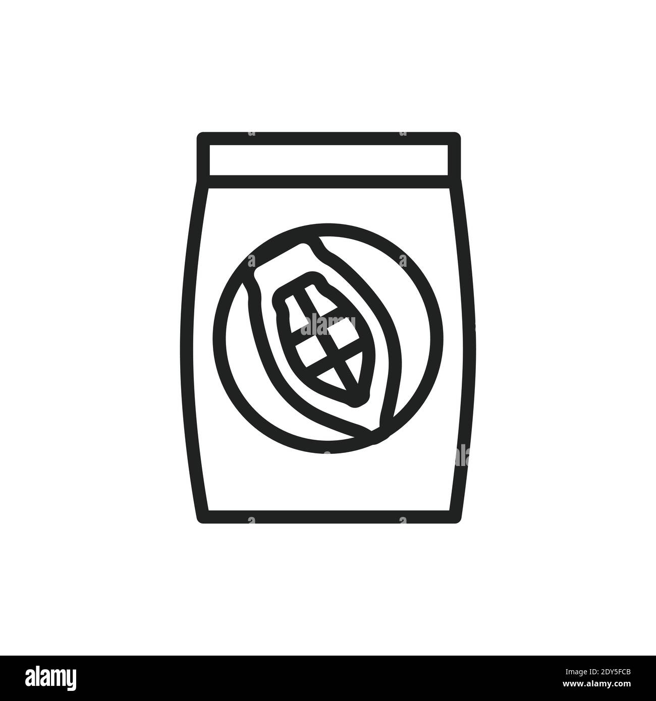Organic cocoa powder color line icon. Outline pictogram for web page ...