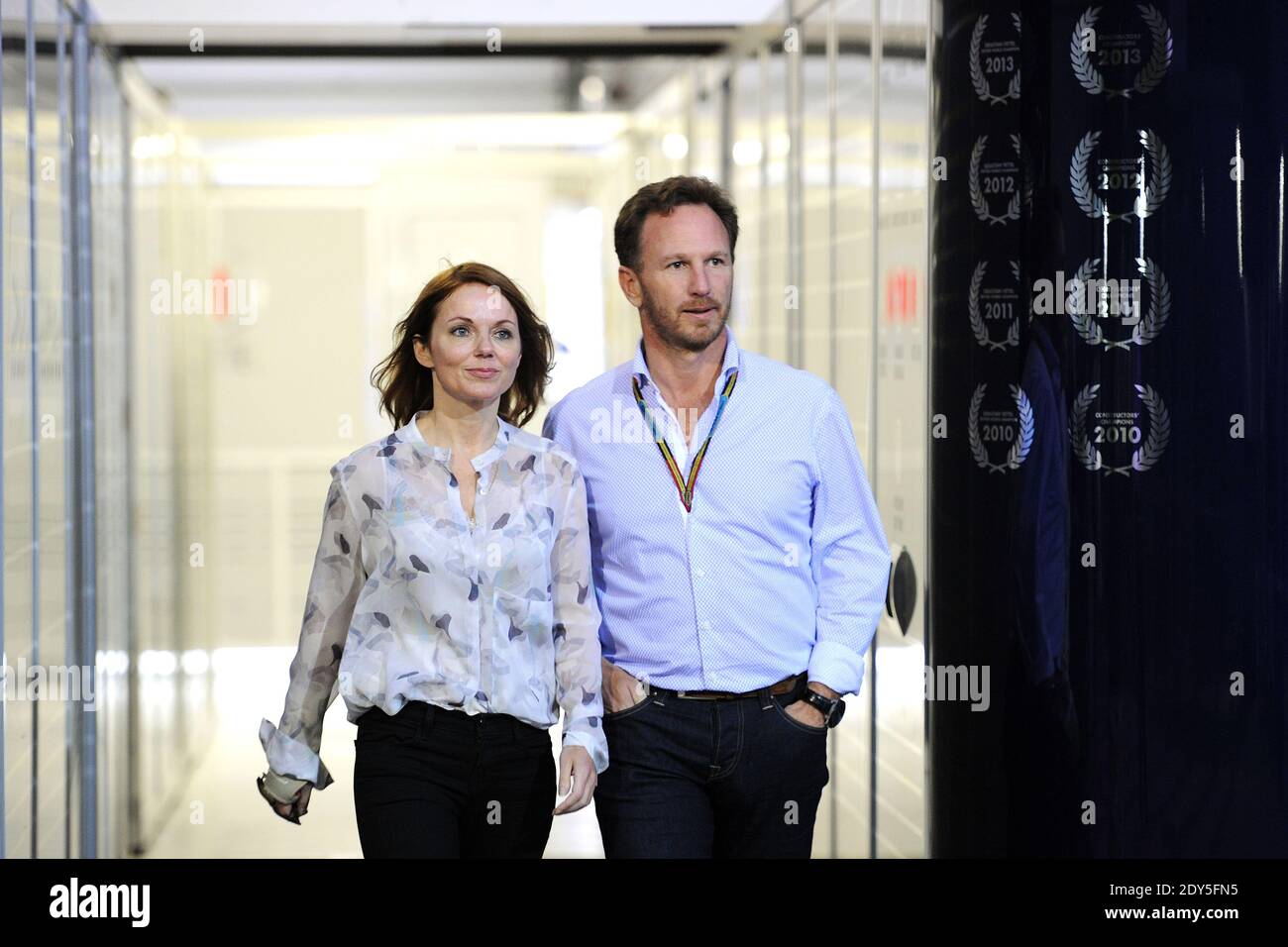 Christian Horner And Geri Halliwell High Resolution Stock Photography ...